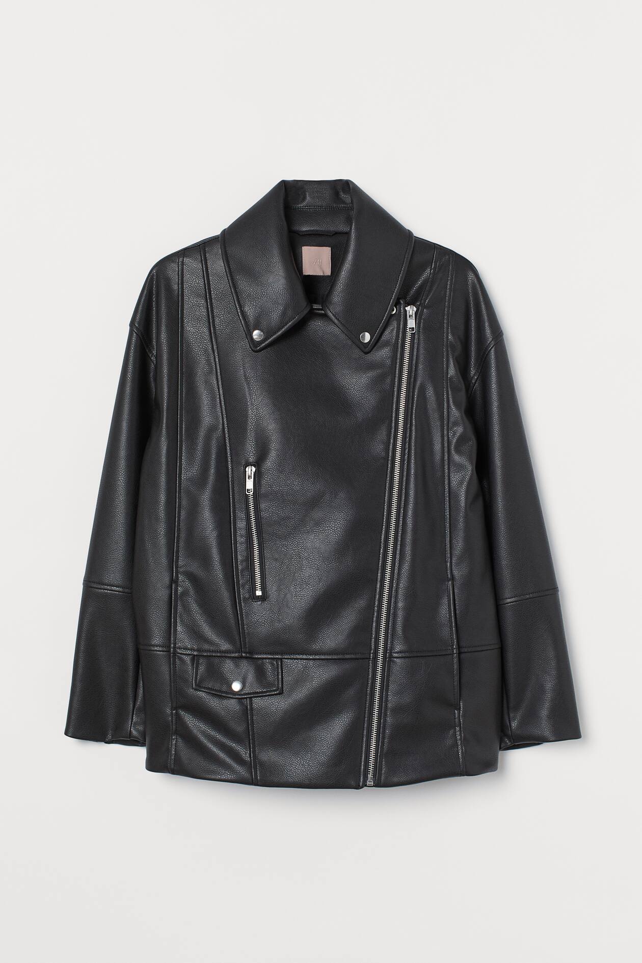 H&M+ Oversize-biker-takki - Musta - NAISET | H&M FI