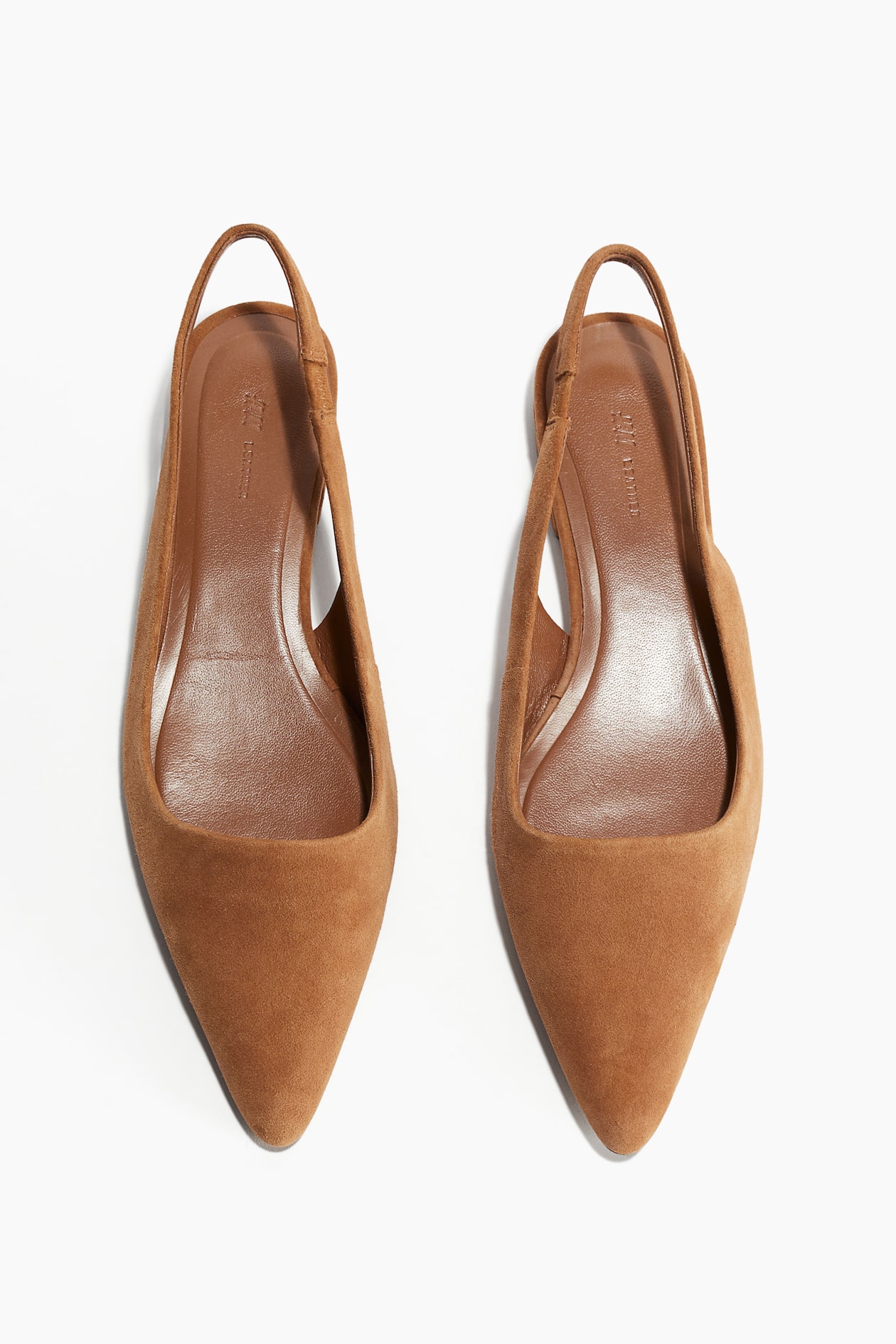 Pointed Suede Slingbacks - Brown - Ladies | H&M US