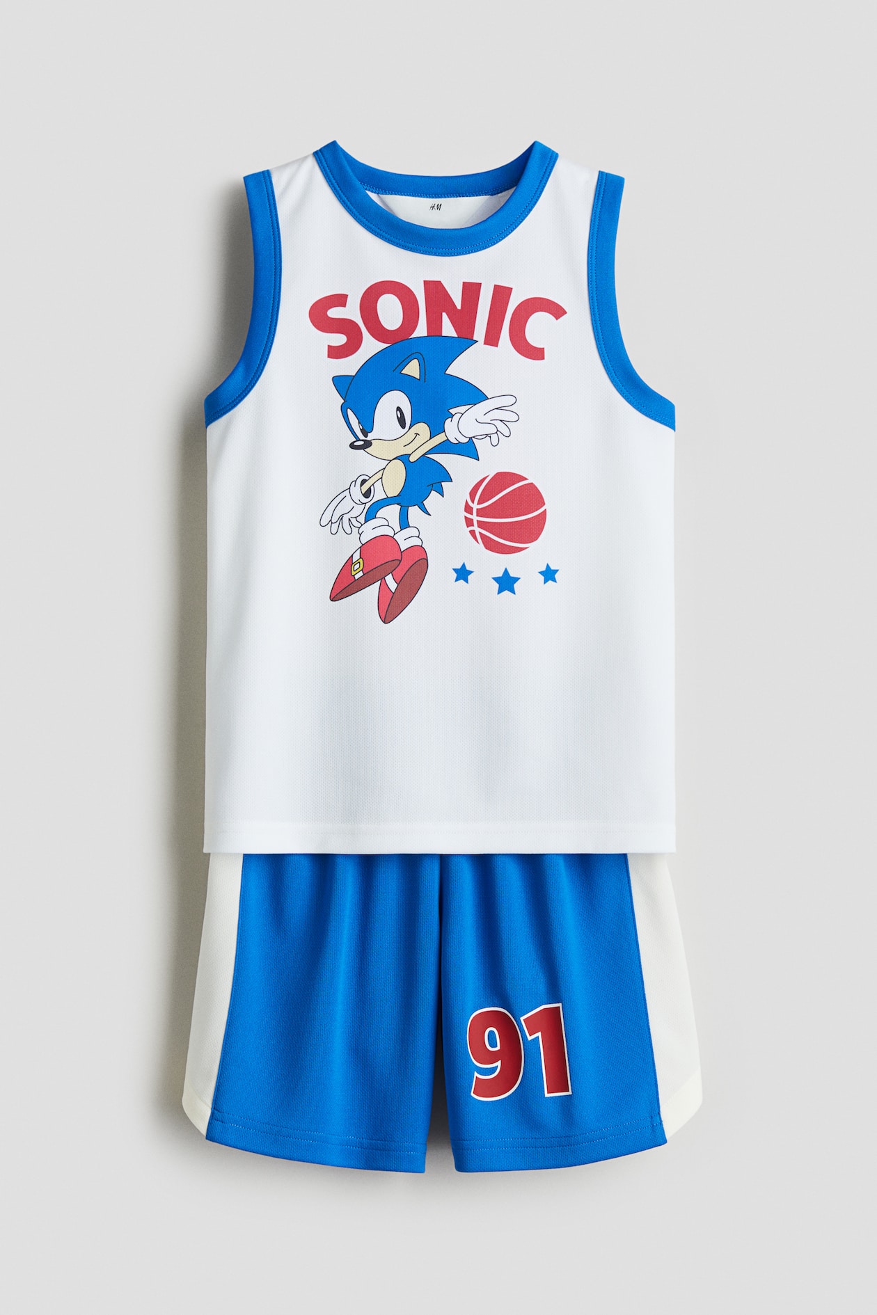 White/Sonic the Hedgehog 2-Piece Basketball Set for kids | H&M US
