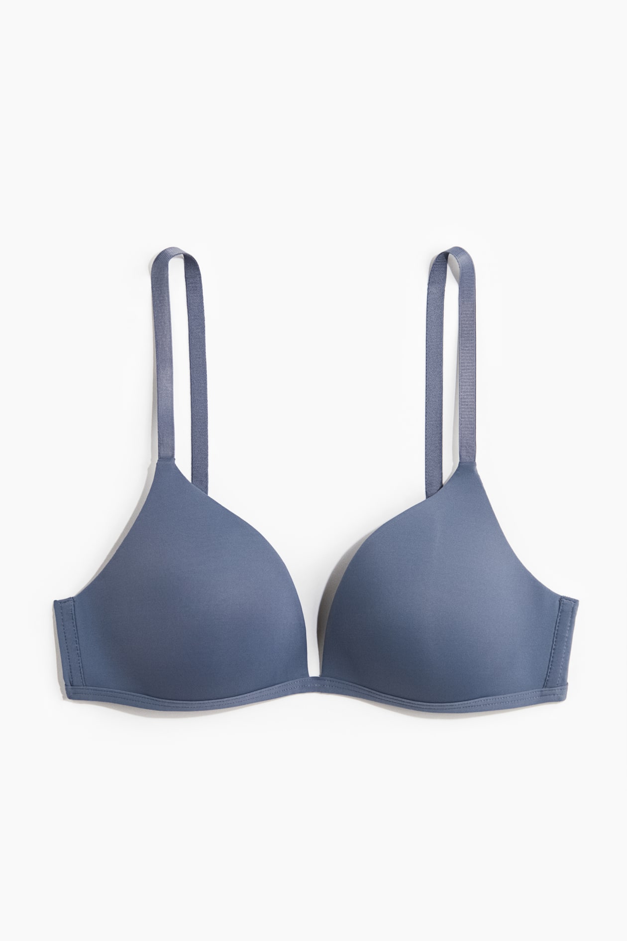 Women's Pigeon blue Padded Soft-Cup Microfiber Bra | H&M CA