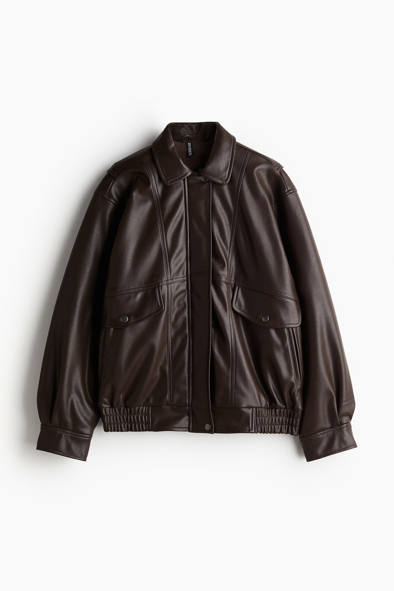 Women's Dark brown Oversized Coated Jacket | H&M CA