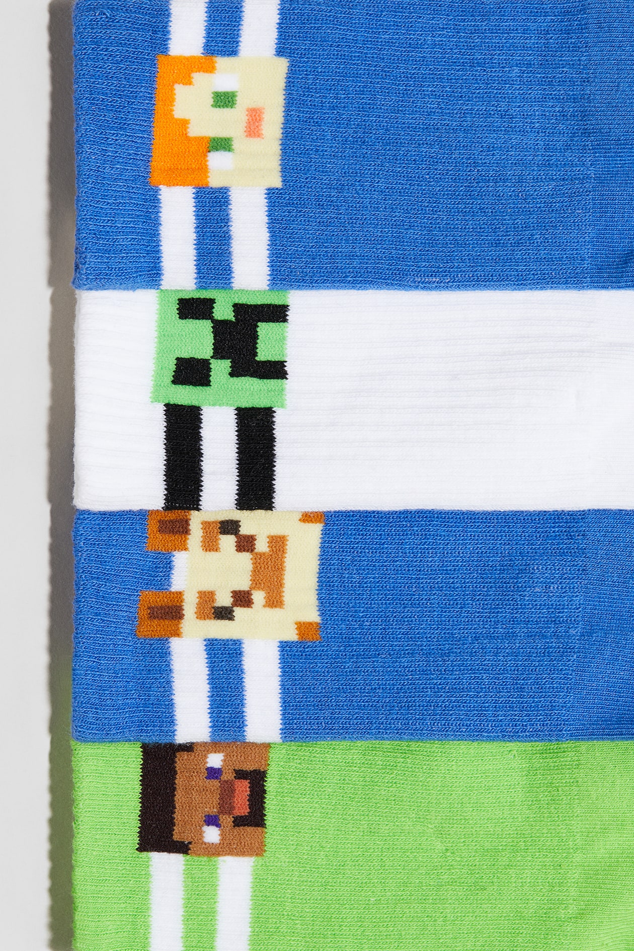 Blue/Minecraft 5-pack Intarsia-motif Socks for kids | H&M US
