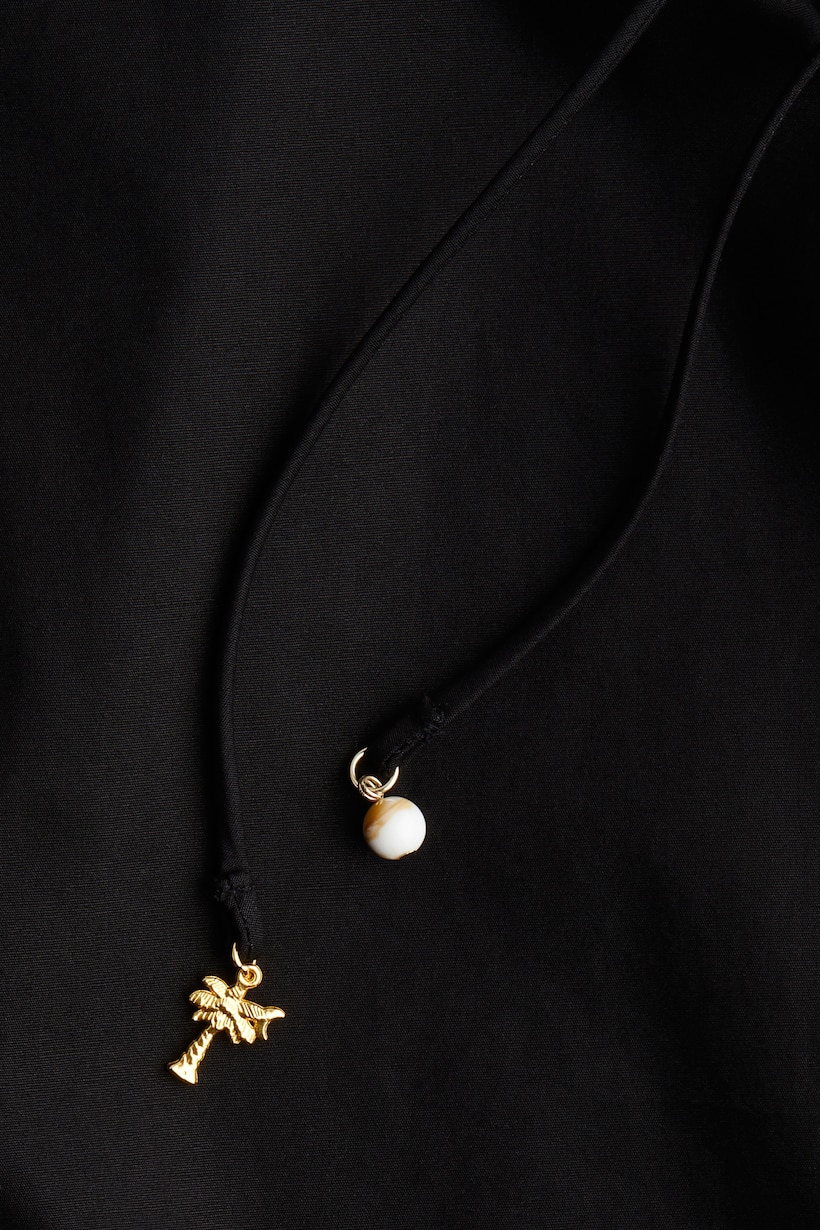 Drawstring-Neck Dress - Black - Ladies | H&M US