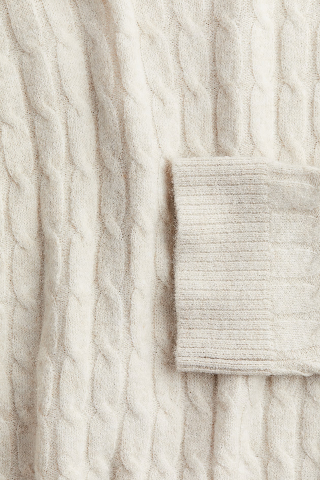 Cable-Knit Sweater - Cream - Ladies | H&M US