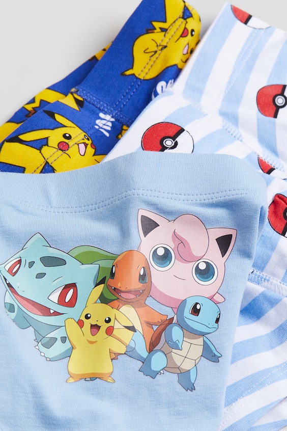 7-pack Printed Briefs - Light blue/Pokémon - Kids | H&M US