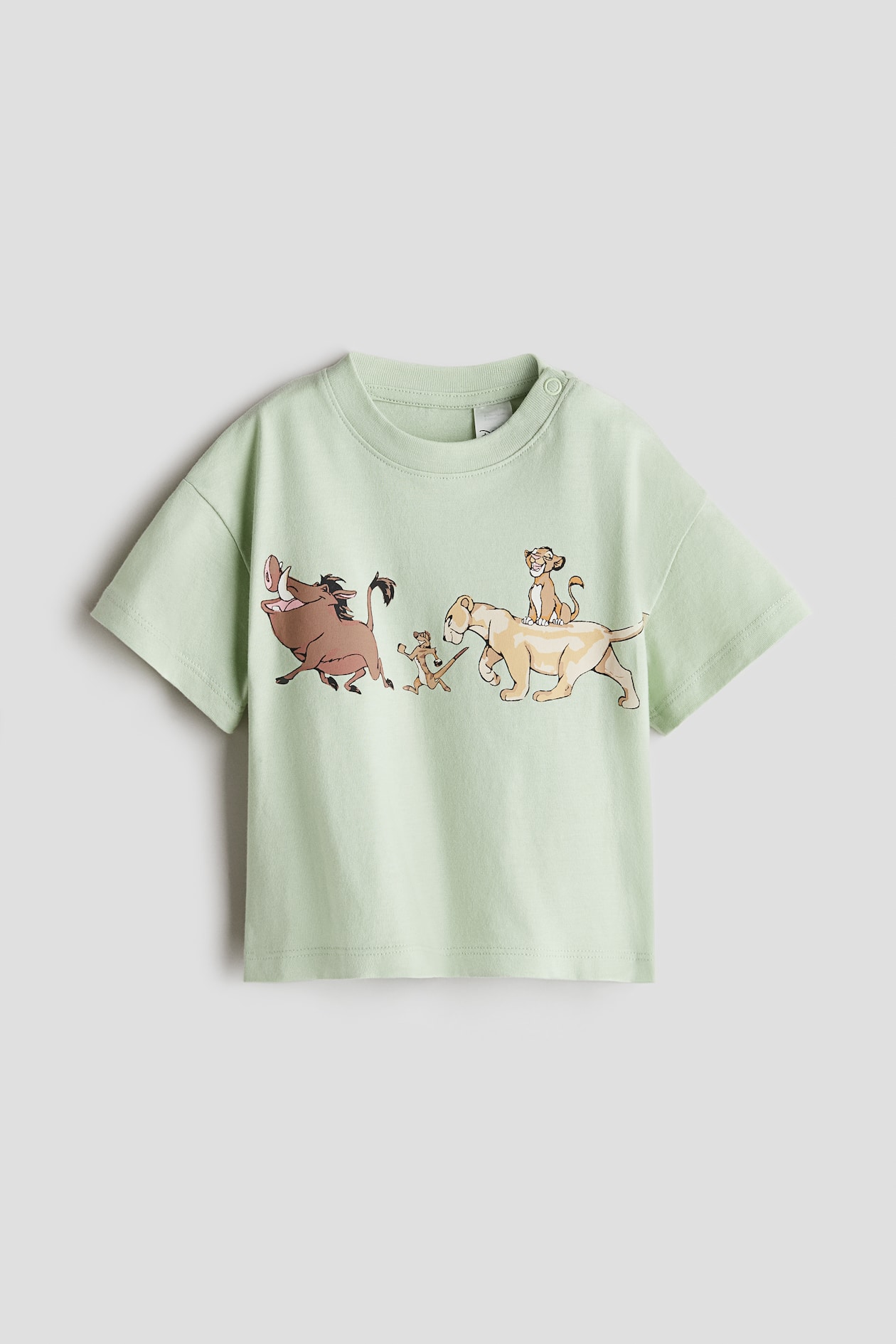 Playera de algodón con diseño estampado - Verde claro/El Rey León ...