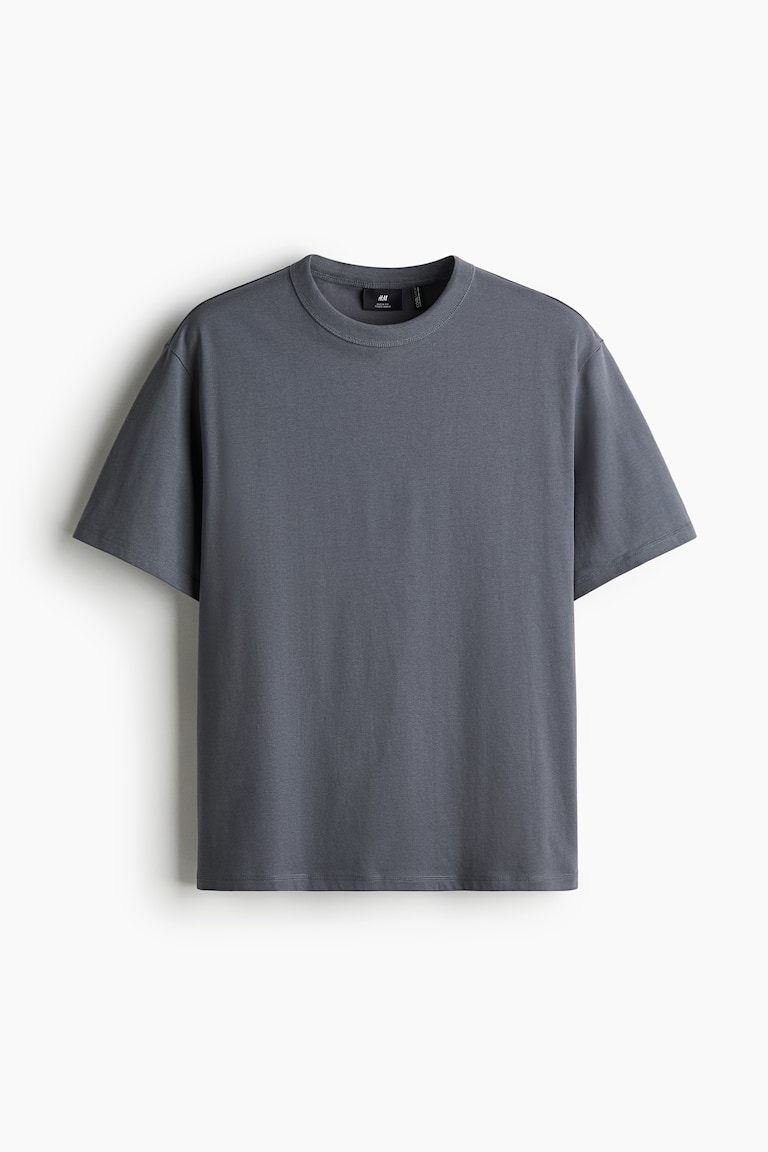 COOLMAX® Loose Fit T-shirt - Dark gray - Men | H&M US