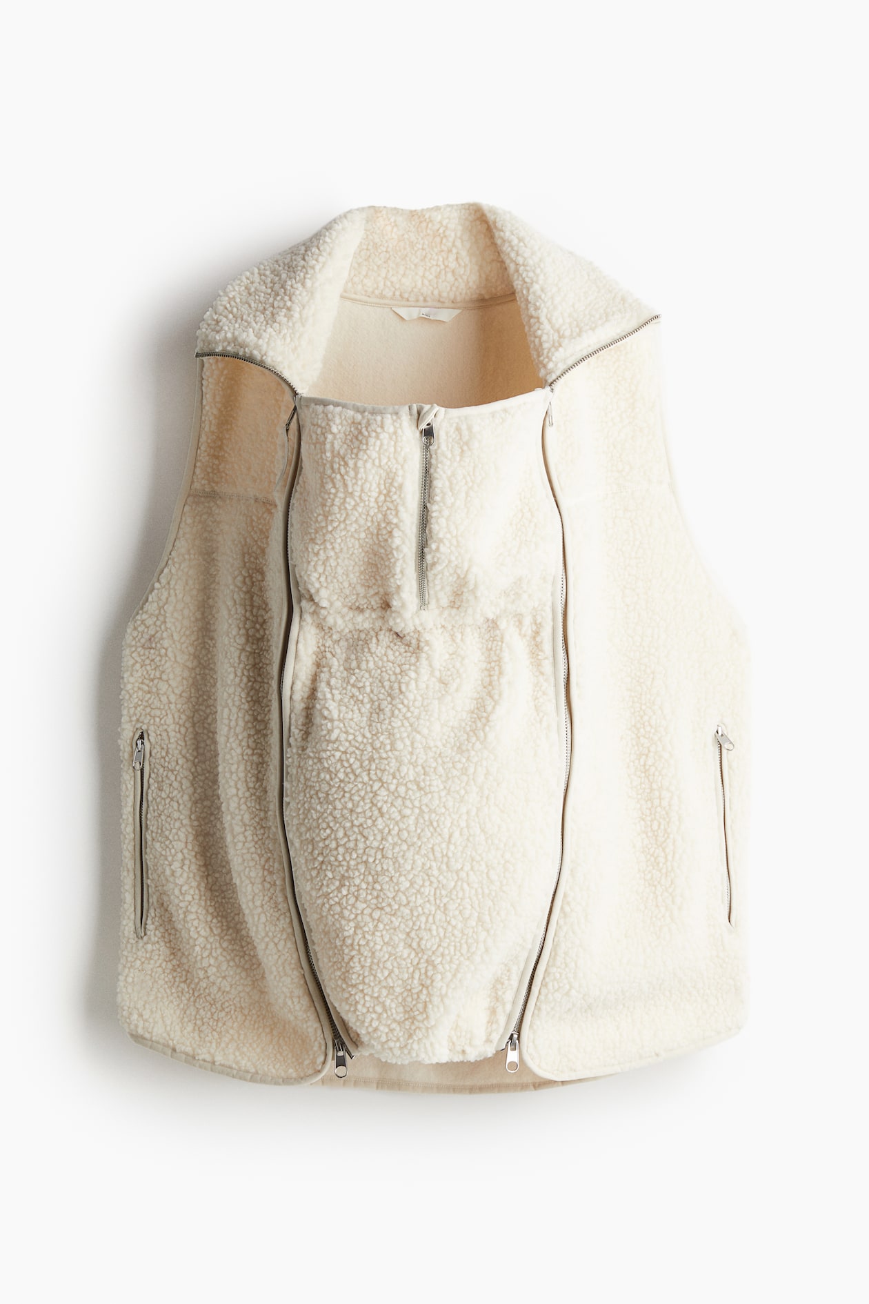 MAMA Before & After Babywearing Teddy Fleece Vest - Cream - Ladies | H&M US