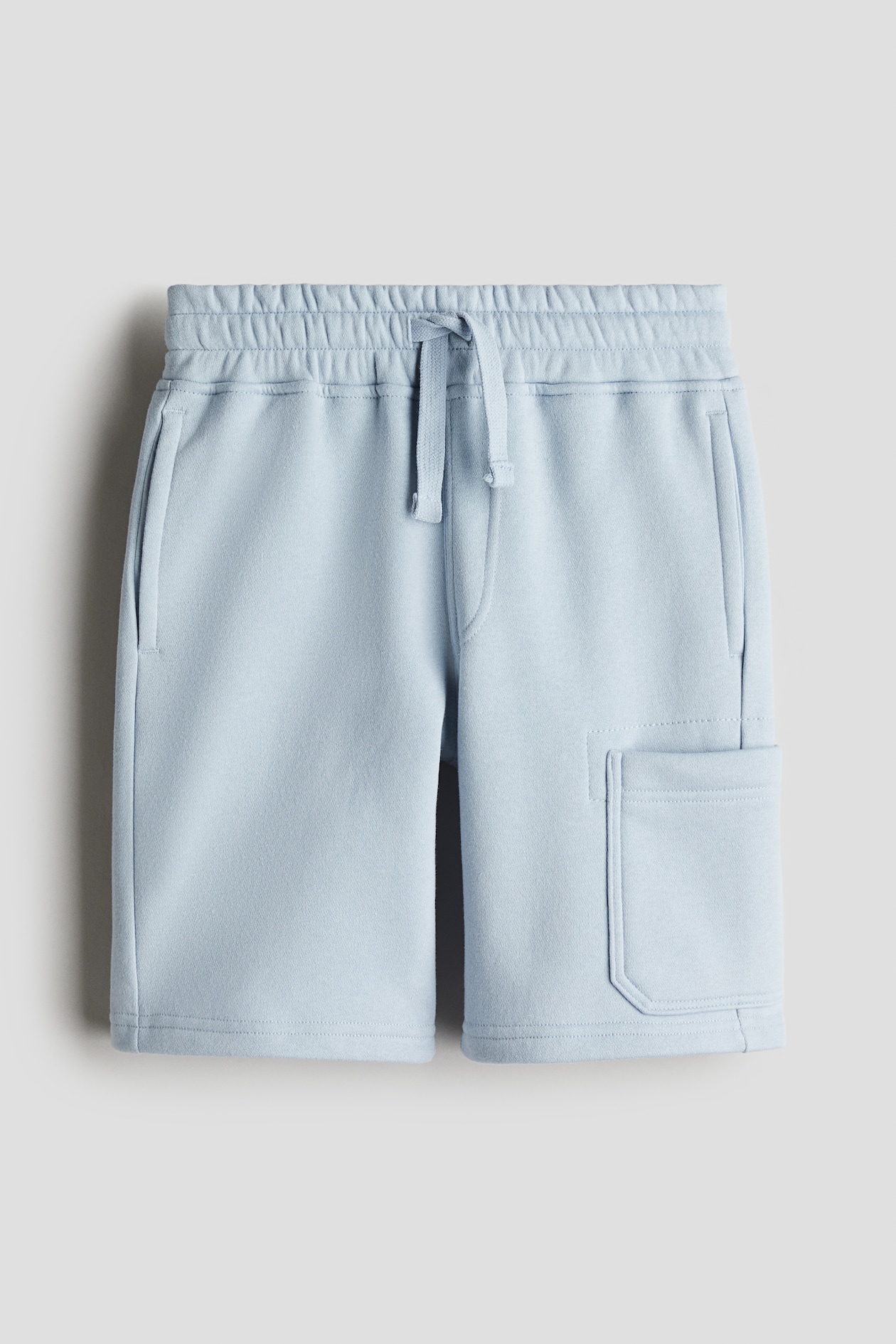 Light blue Brushed-Inside Cargo Sweatshorts for kids | H&M CA