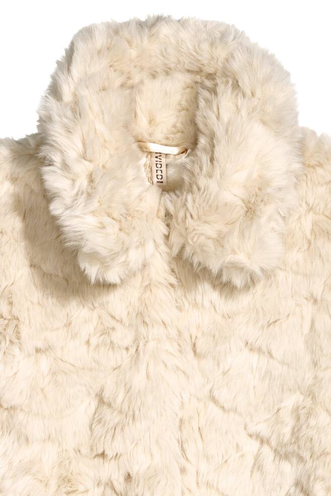 Women's Natural white Faux Fur Jacket | H&M CA