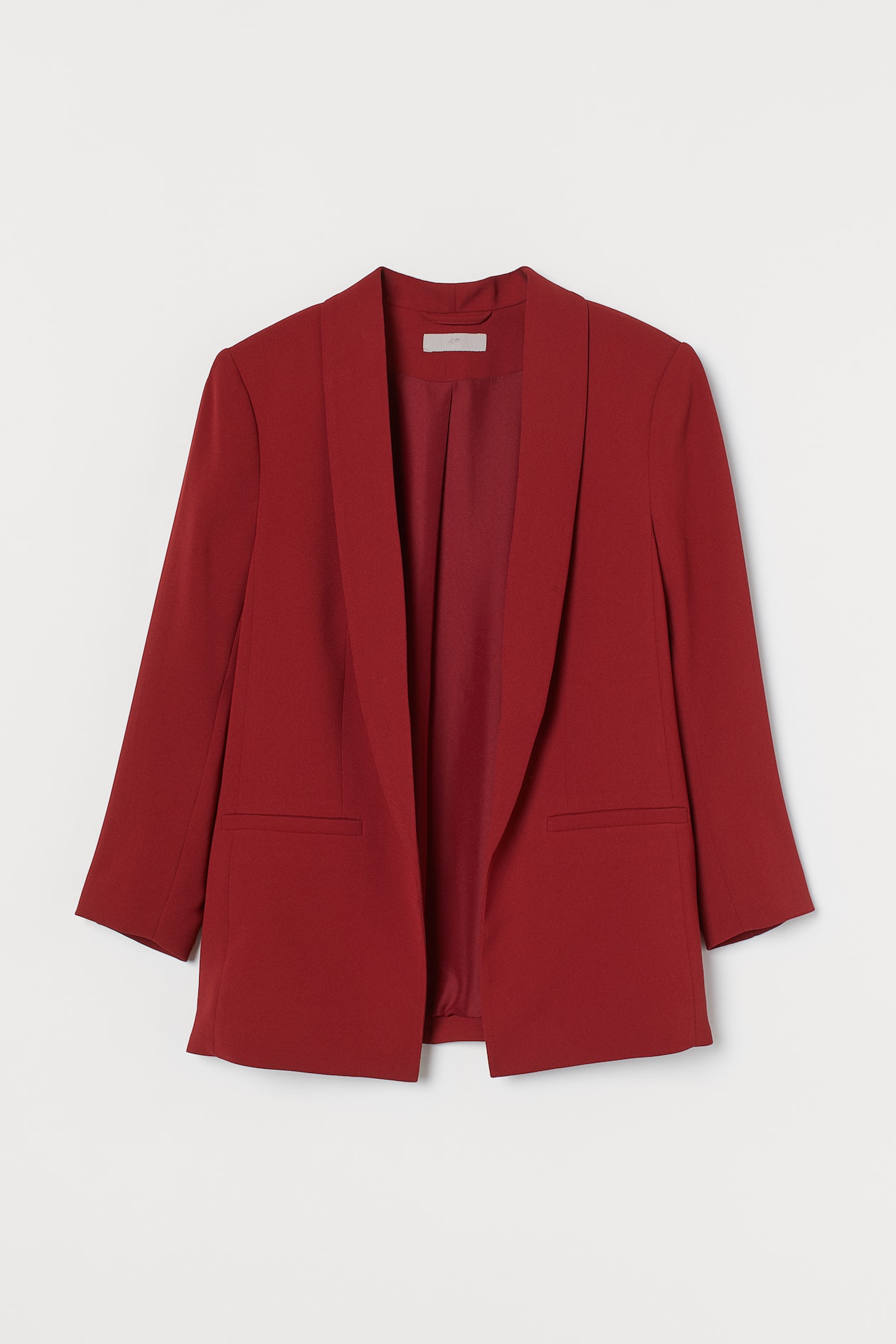 Straight-cut jacket - 3/4 sleeve - Regular length - Red - Ladies | H&M GB