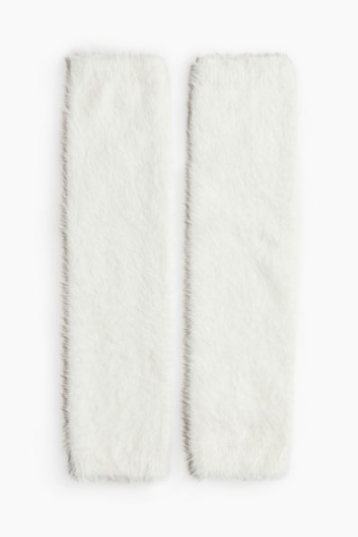 White Fuzzy Sports Leg Warmers for kids | H&M US