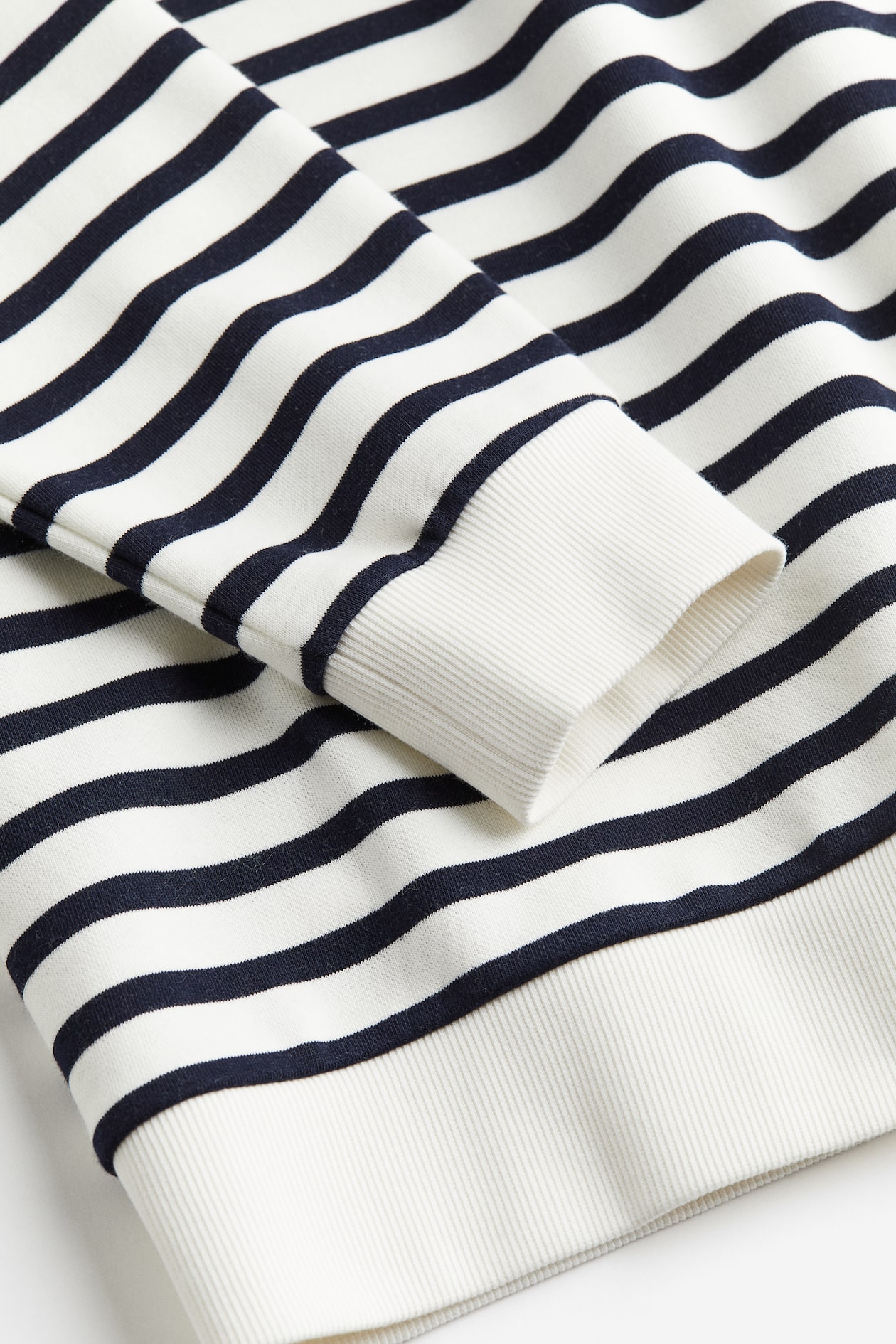 Women's White/blue striped Sweatshirt | H&M CA