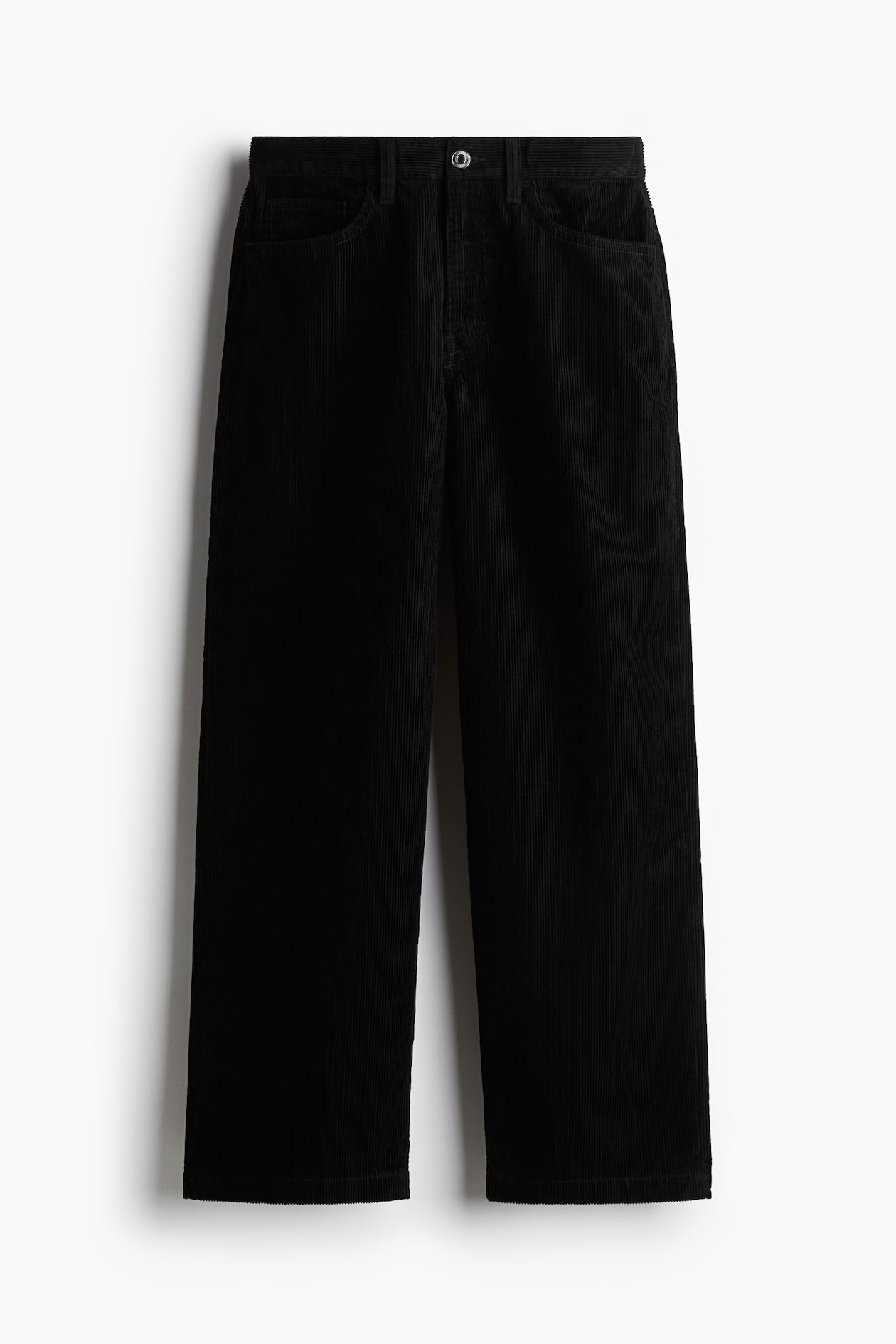 Baggy Fit Corduroy trousers - Black - Men | H&M US