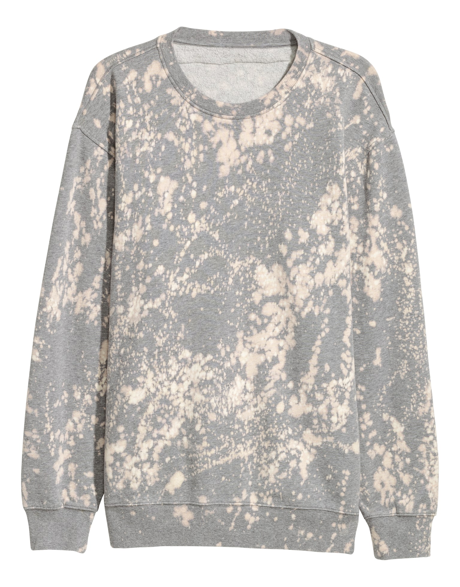 Bleached sweatshirt - Long sleeve - Grey marl/Bleached - Men | H&M GB