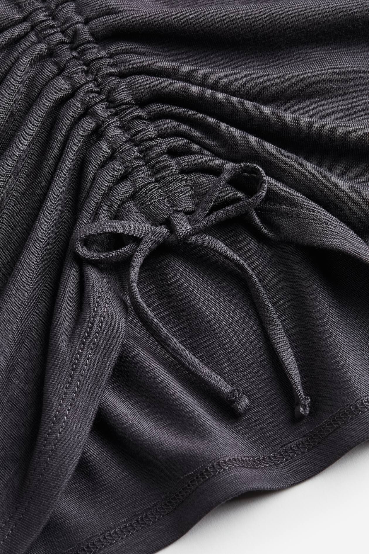 Drawstring T-shirt - Black - Kids | H&M MY