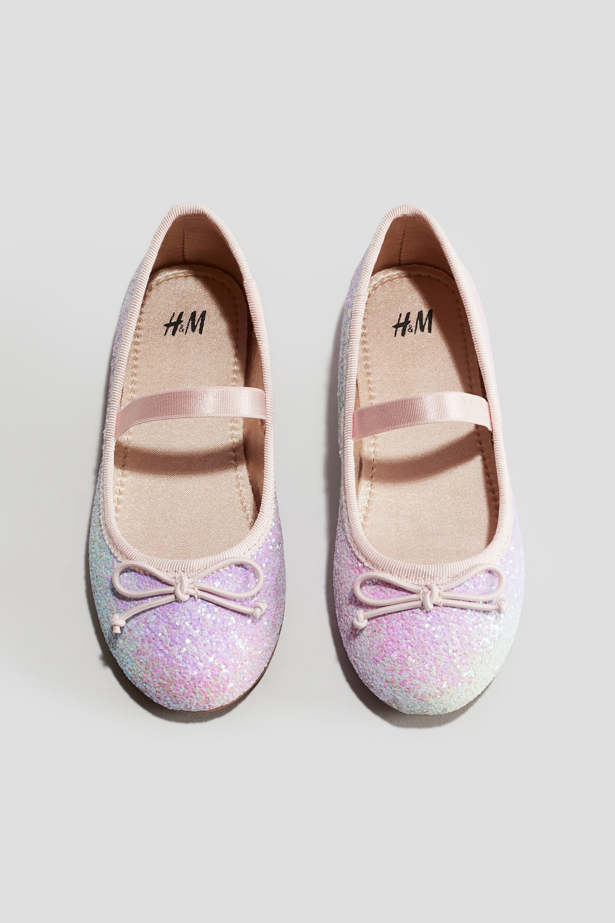 Pink Appliquéd Ballet Flats for kids | H&M US