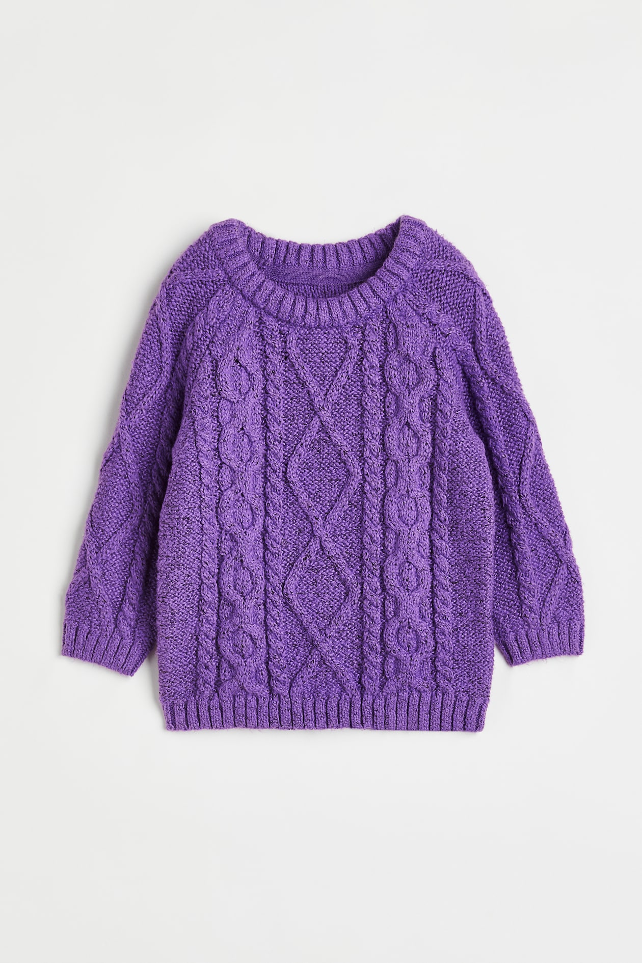 Suéter en tejido trenzado - Morado - Kids | H&M MX