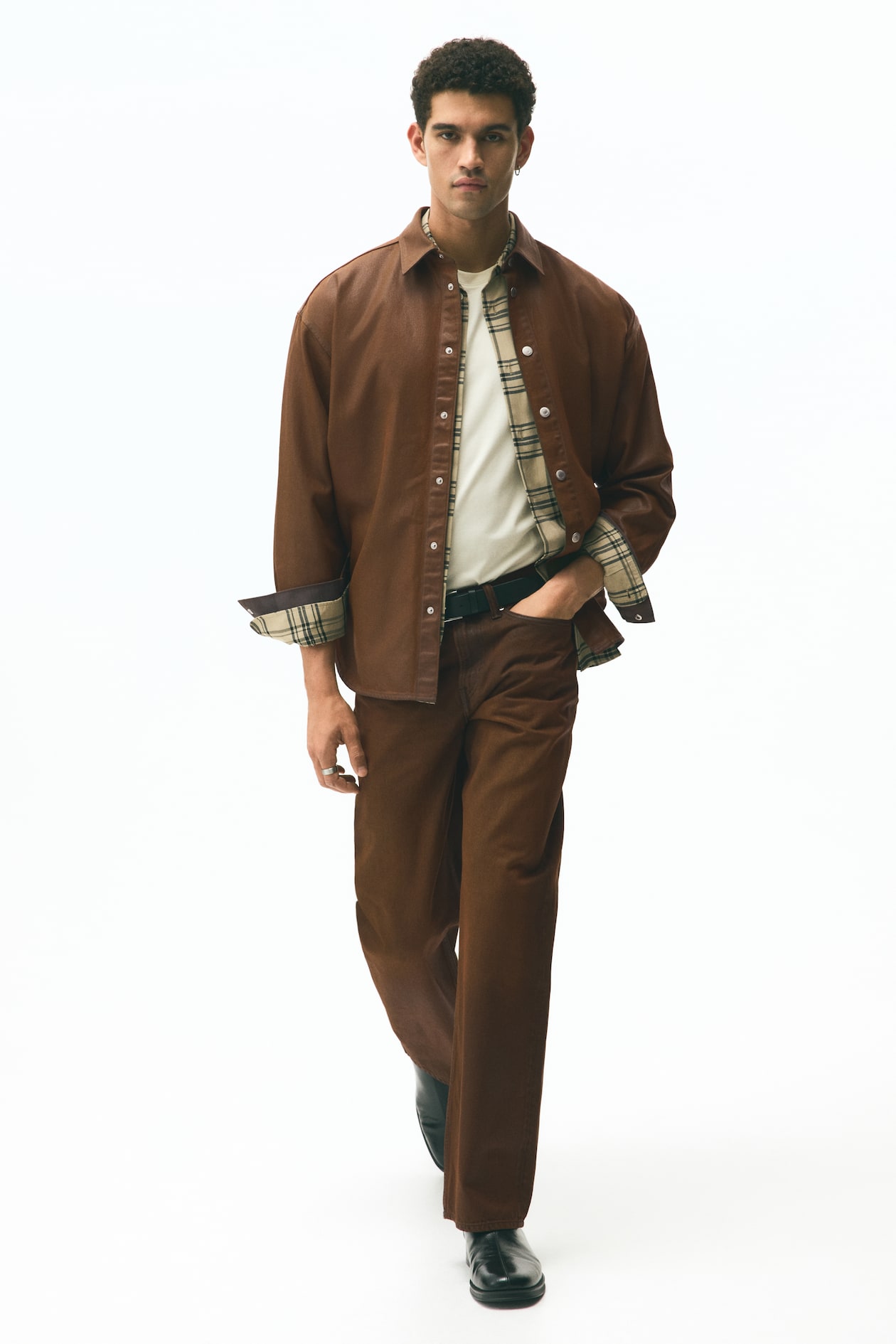Men’s Rust brown Straight Relaxed Jeans | H&M IN