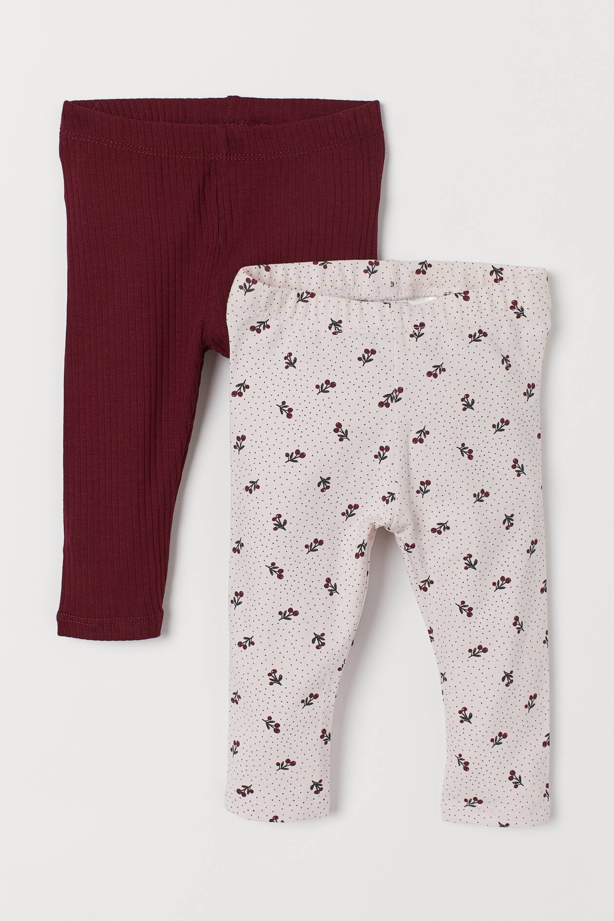 Dva para helanki - Light pink/Floral - Kids | H&M RS