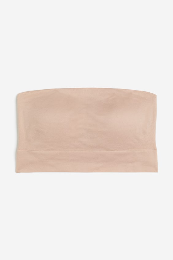 Seamless Padded Bandeau Bra - Beige - Ladies | H&M US