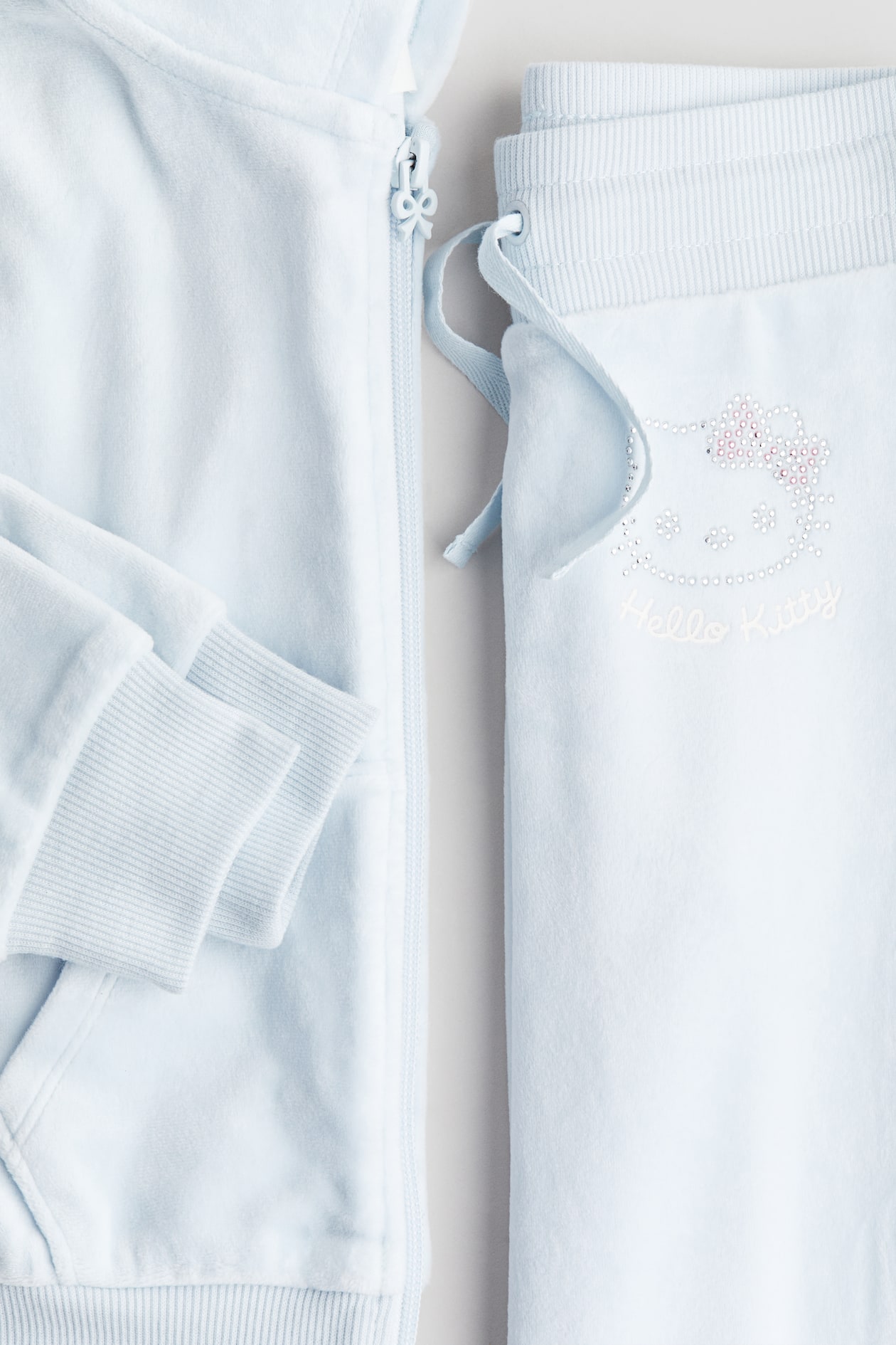 2-piece Velour Set - Light blue/Hello Kitty - Kids | H&M US