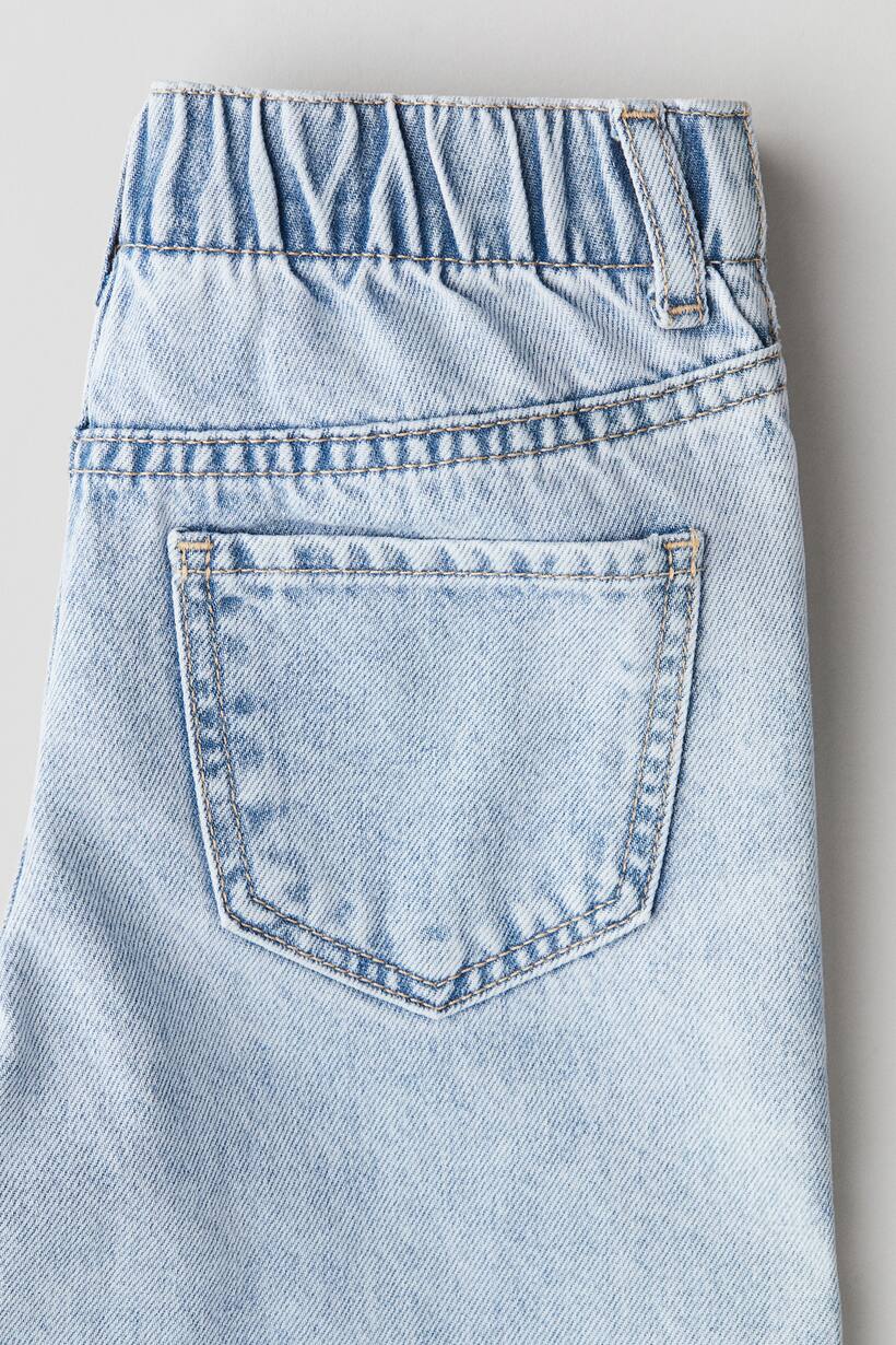 Light denim blue/hearts Motif-Detail Wide Leg Jeans for kids - Long ...