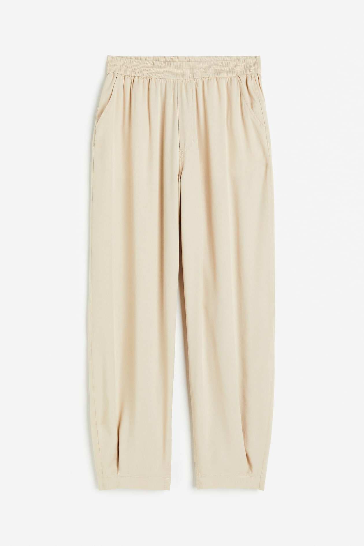 Women's Light beige High-waisted woven joggers | H&M IN