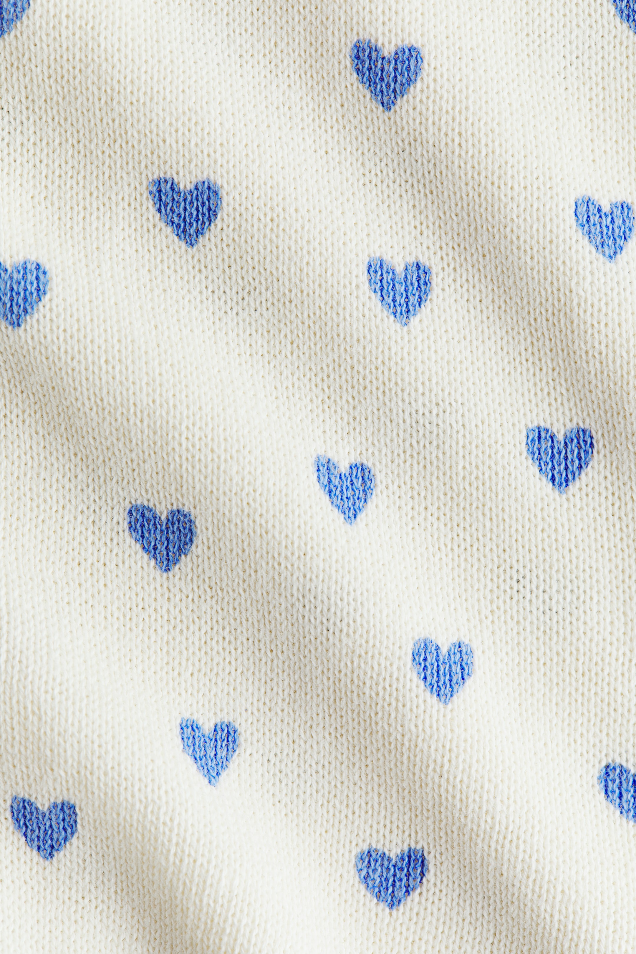 Fine-knit printed cardigan - Cream/Hearts - Kids | H&M IN