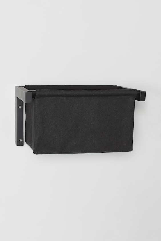 Canvas wall storage basket - Black - Home All | H&M GB