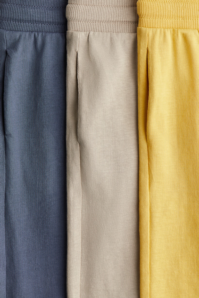 Dark blue/Beige/Yellow 3-pack joggers for kids | H&M GB