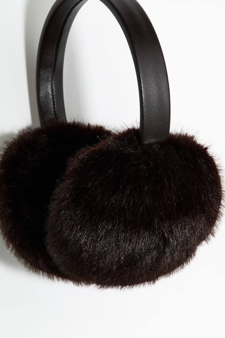Women's Dark brown Fluffy Earmuffs | H&M US