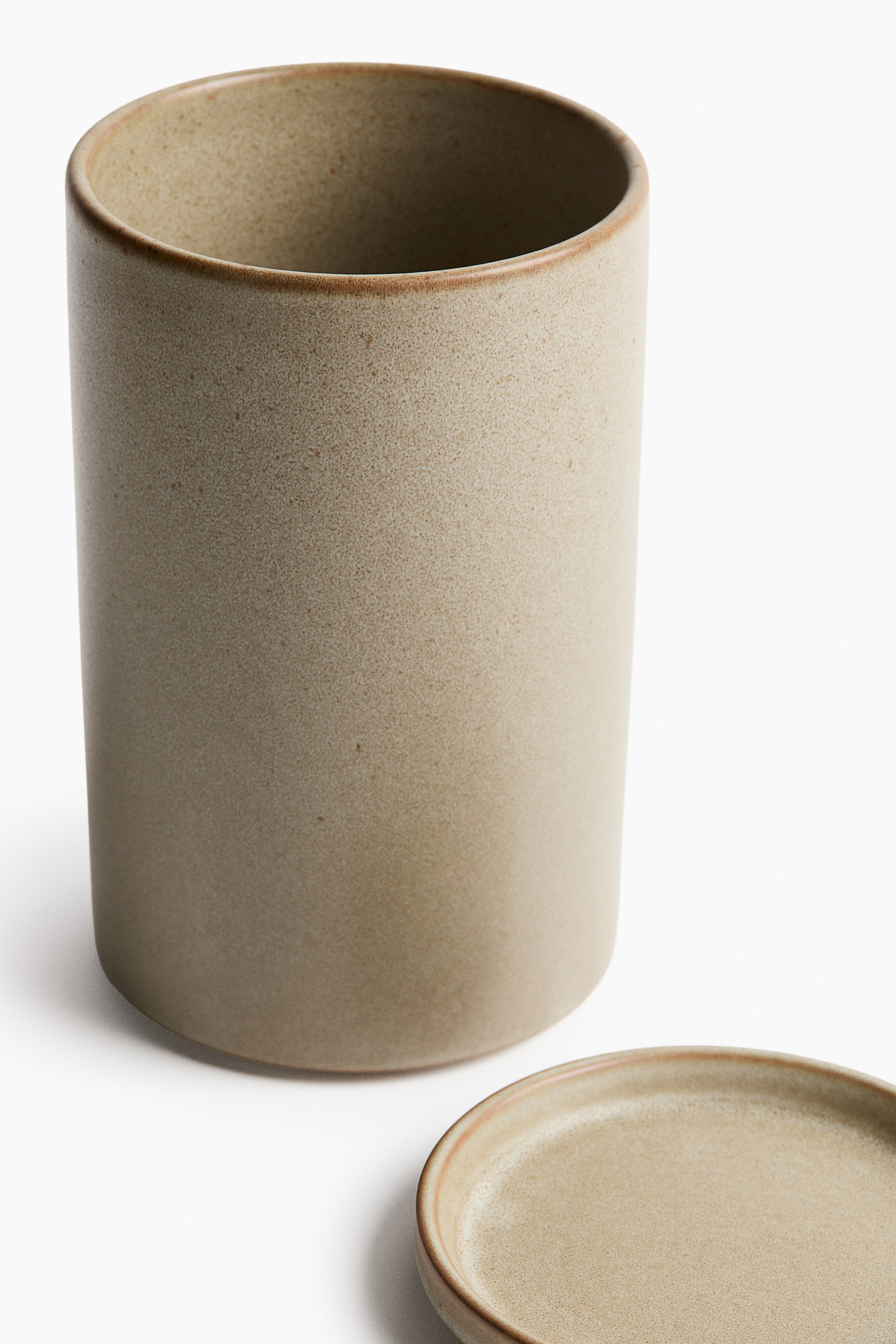 Beige Reactive-Glaze Jar at H&M Home | H&M US