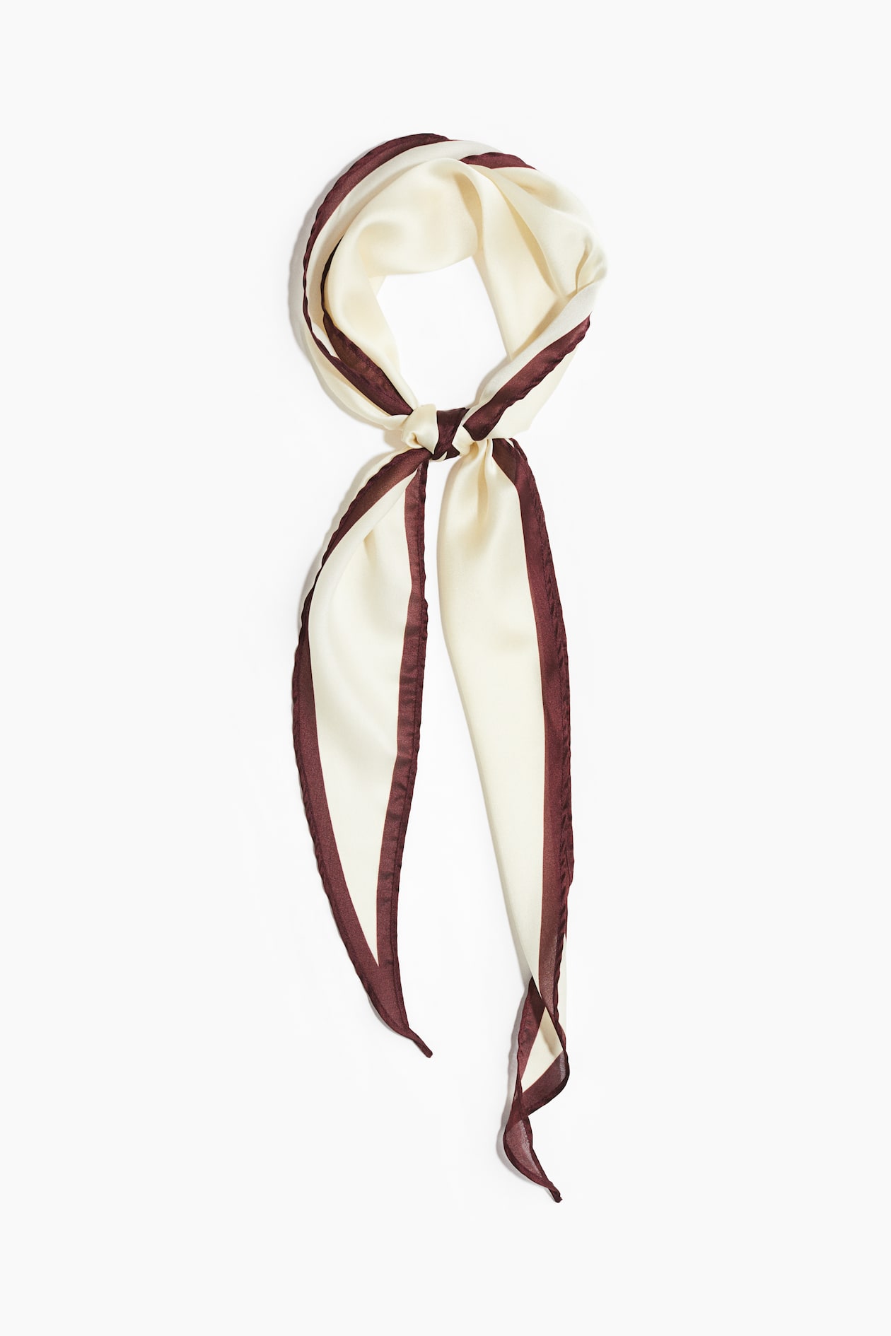 Diamond-shaped scarf - Cream/Burgundy - Ladies | H&M GB