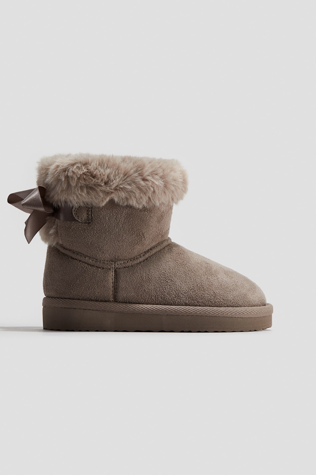Botas con forro cálido - Gris pardo/Moños - Kids | H&M MX