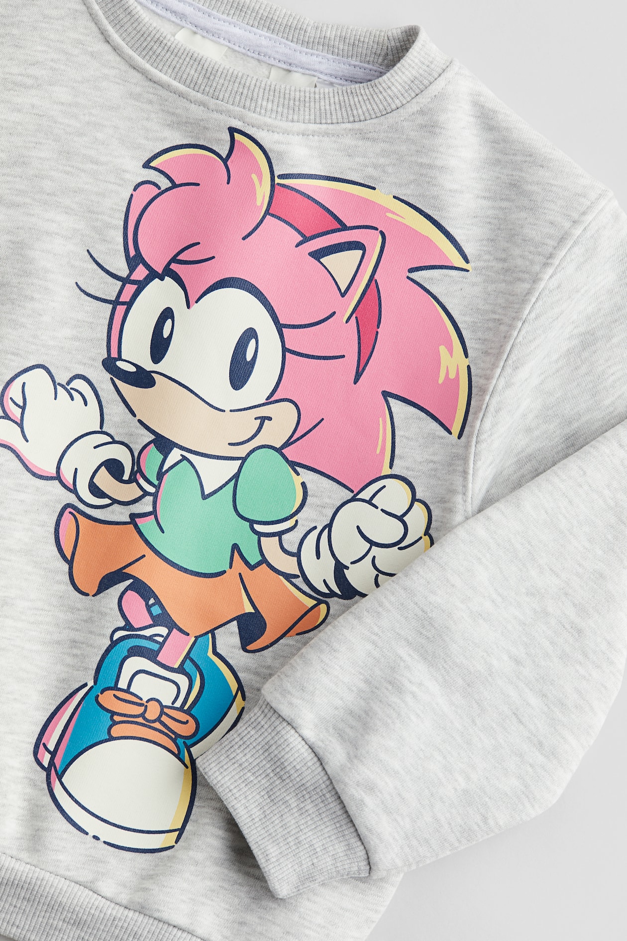 Printed Sweatshirt - Light gray/Sonic the Hedgehog - Kids | H&M US
