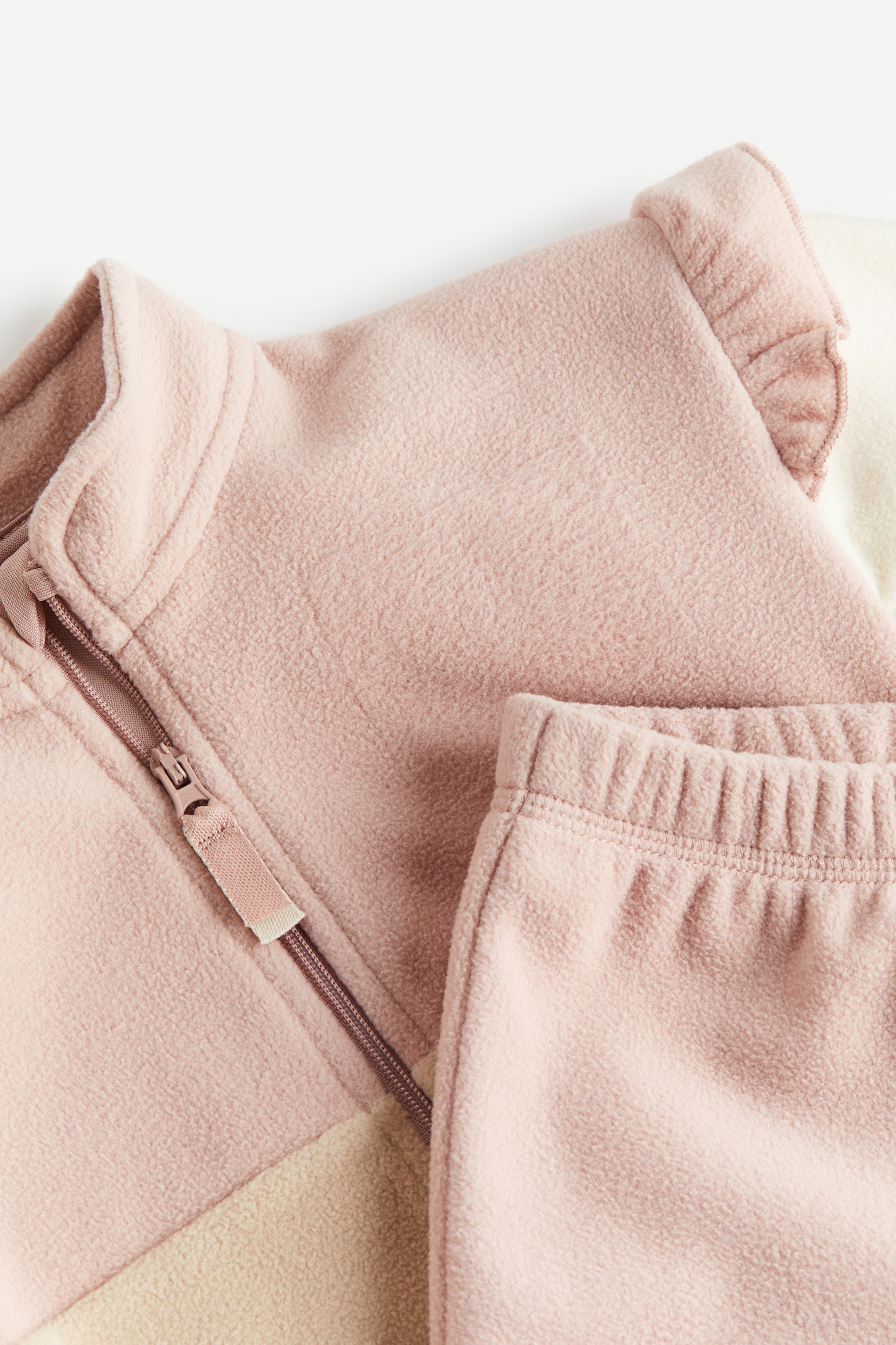 2-piece Fleece Set - Pink/color-block - Kids | H&M US
