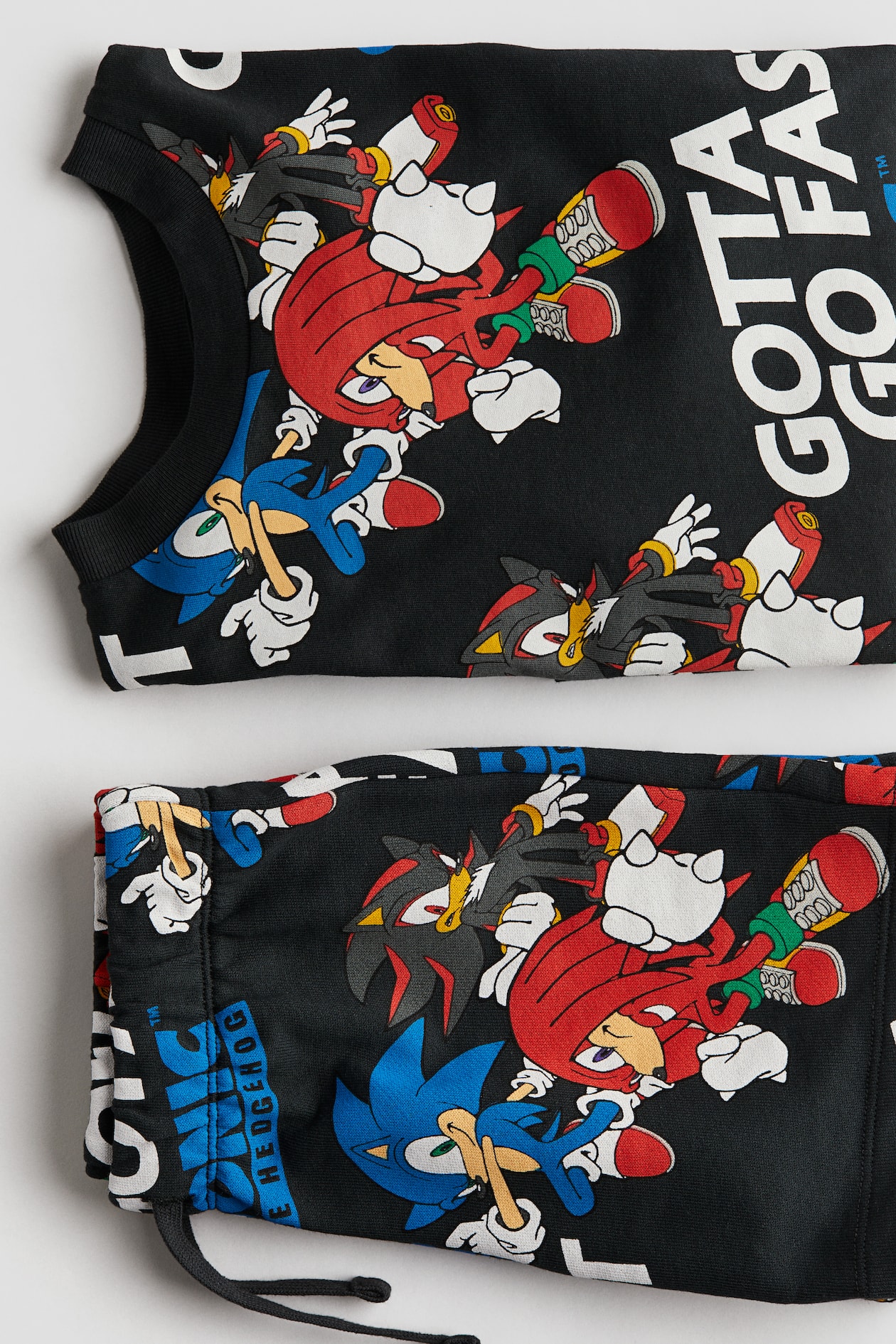 2-piece printed set - Black/Sonic the Hedgehog - Kids | H&M GB