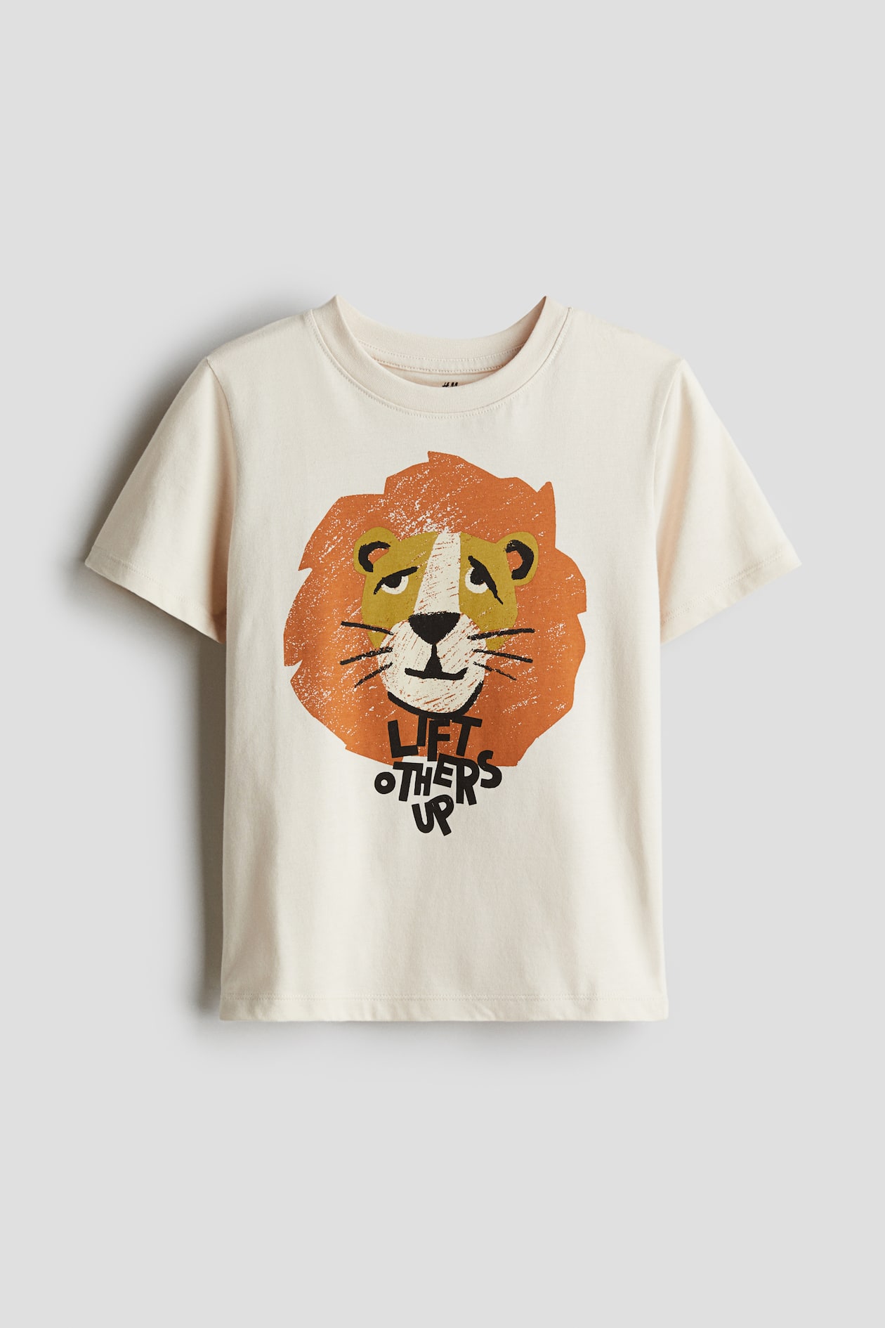 Printed T-shirt - White/Lion - Kids | H&M SG