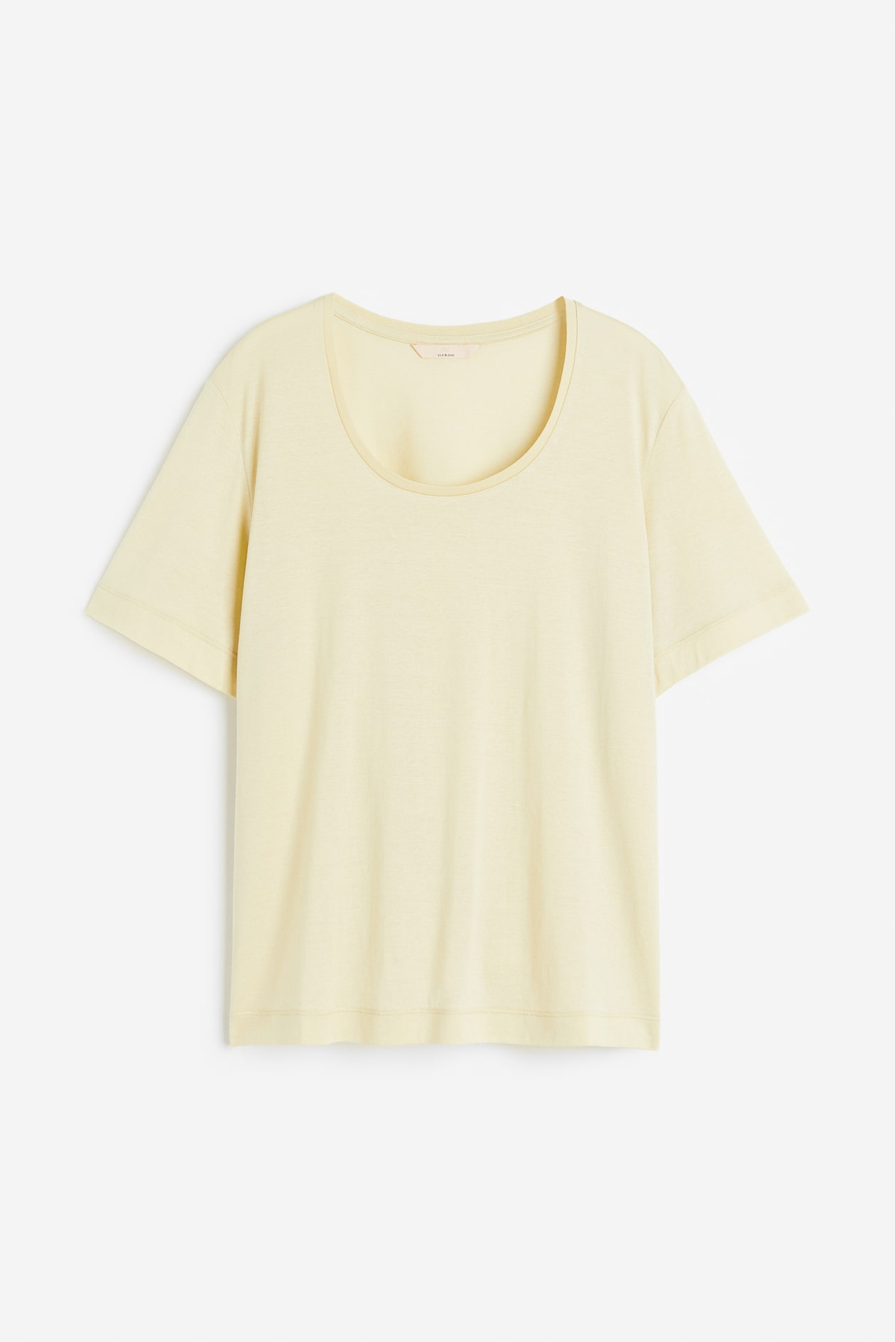 Silk-blend T-shirt - Pale yellow - Ladies | H&M US
