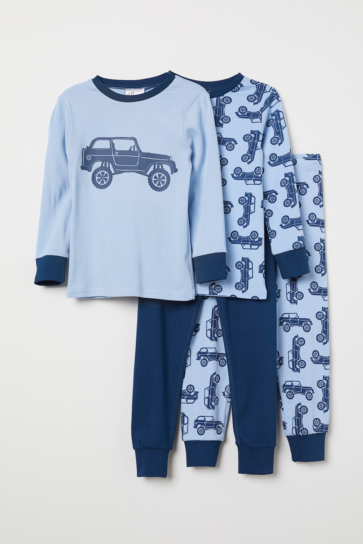 2-pack pyjamas - Light blue/Cars - Kids | H&M IN