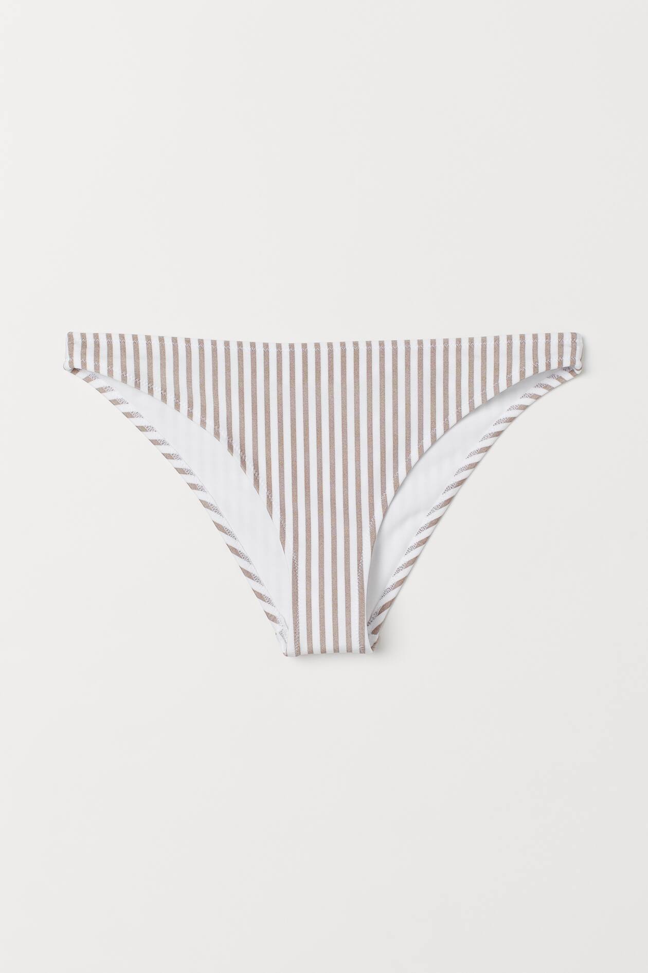 Braga de bikini Cheeky - Blanco/Rayas beige - MUJER | H&M ES