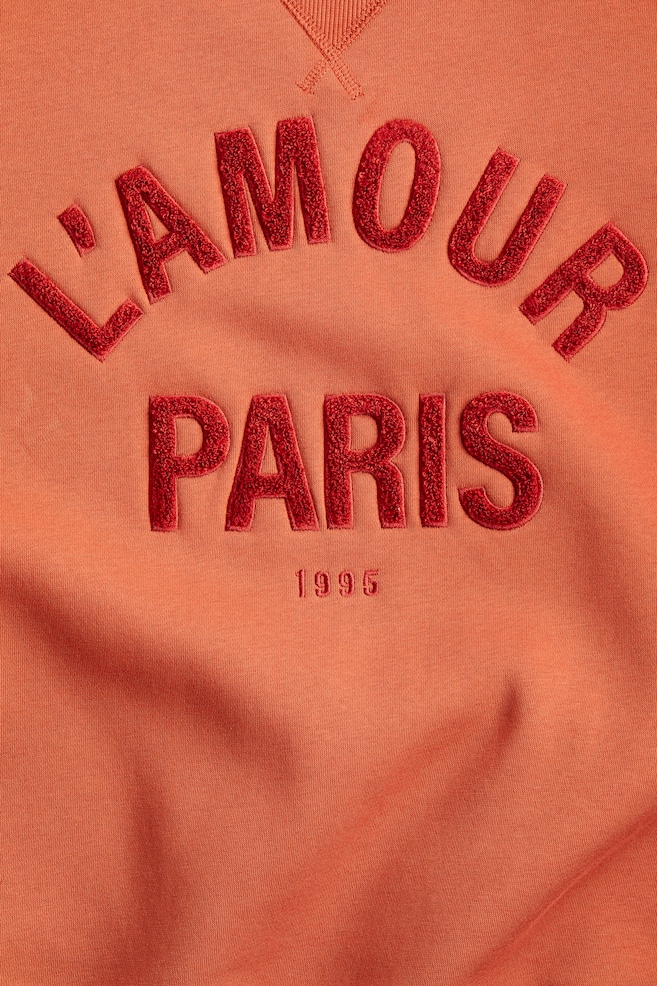 Women's Orange/Paris Sweatshirt with Text Motif | H&M CA