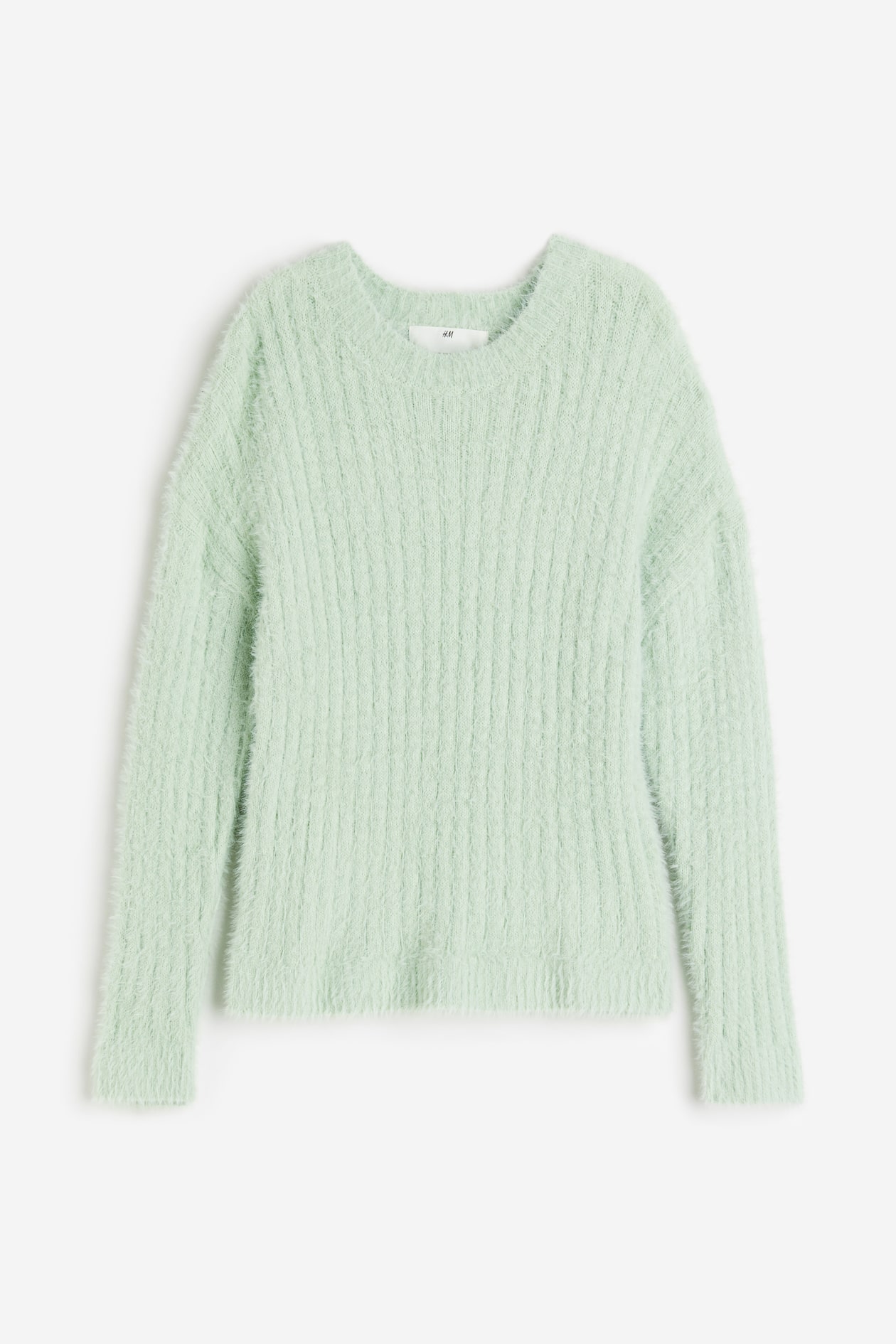Light green Fluffy Sweater for kids | H&M US