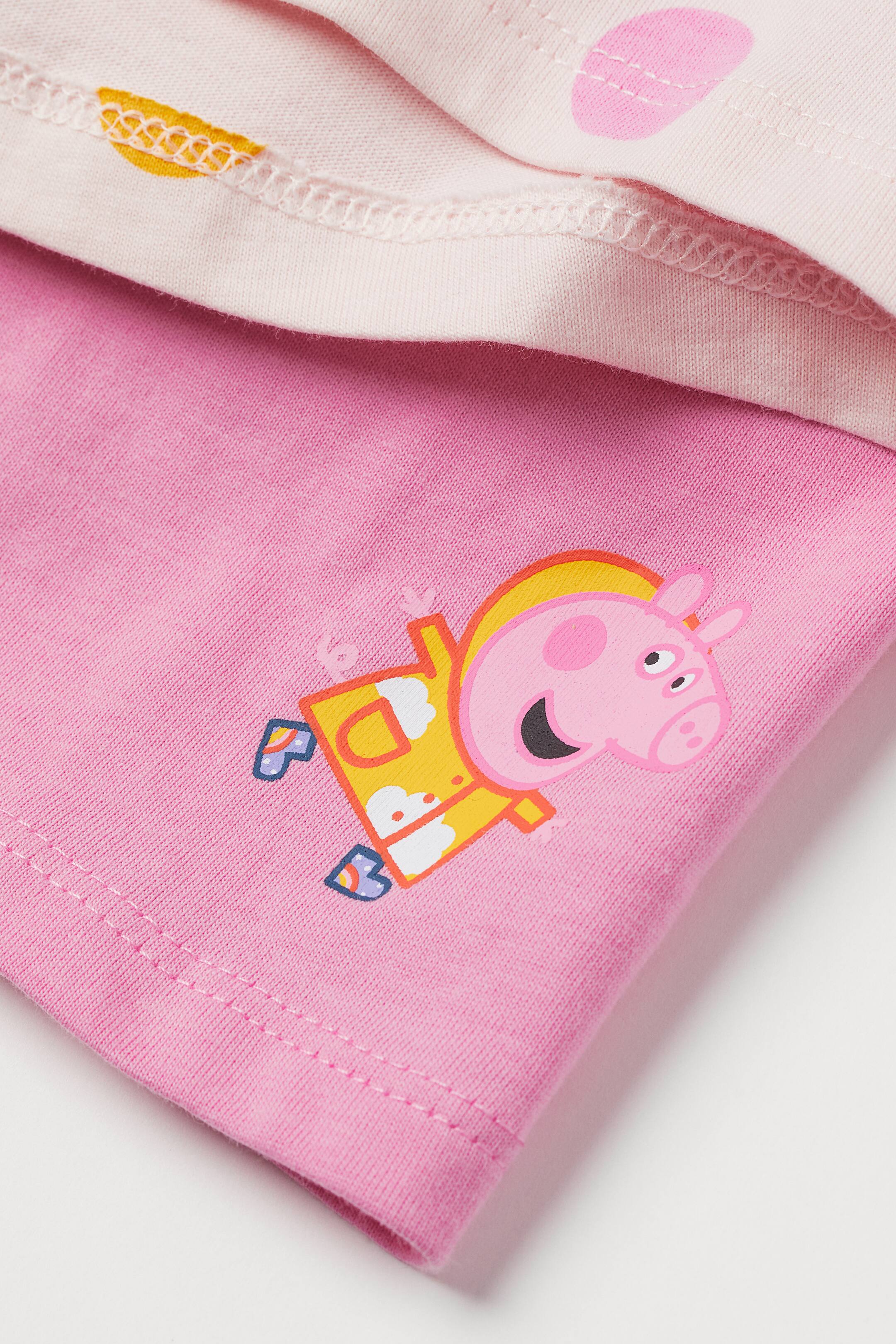 2-pack pyjamas - Short sleeve - Light pink/Peppa Pig - Kids | H&M IE