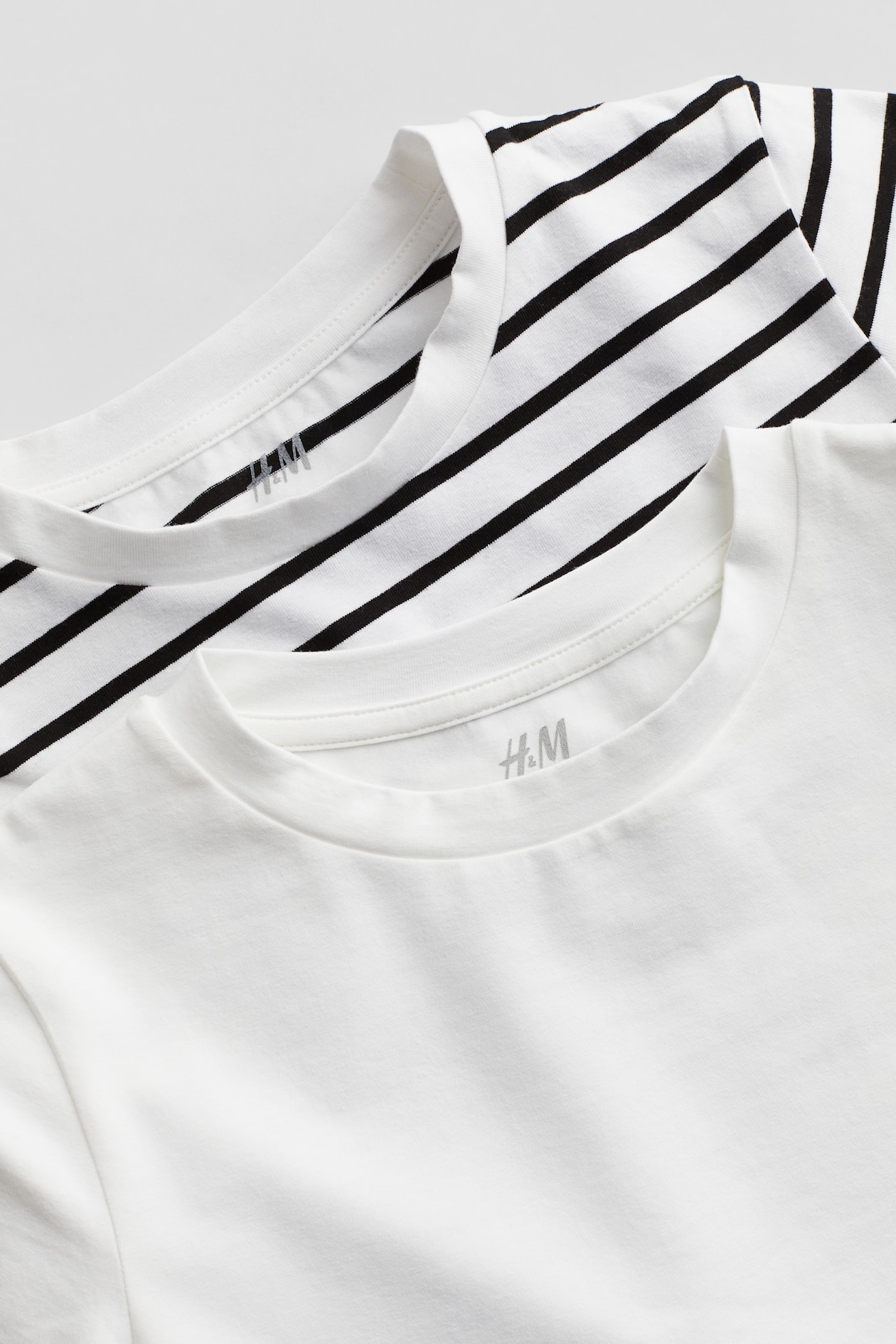 White/black striped 2-pack T-shirts for kids | H&M US