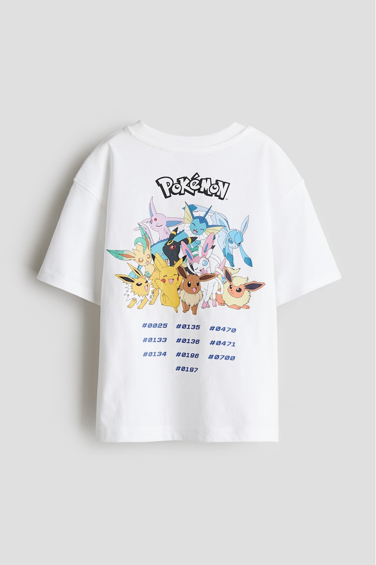 White/Pokémon Oversized Printed T-Shirt for kids | H&M US