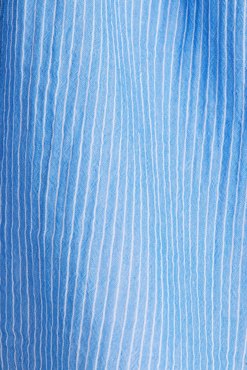 Women's Blue/striped Cotton Muslin Blouse | H&M CA