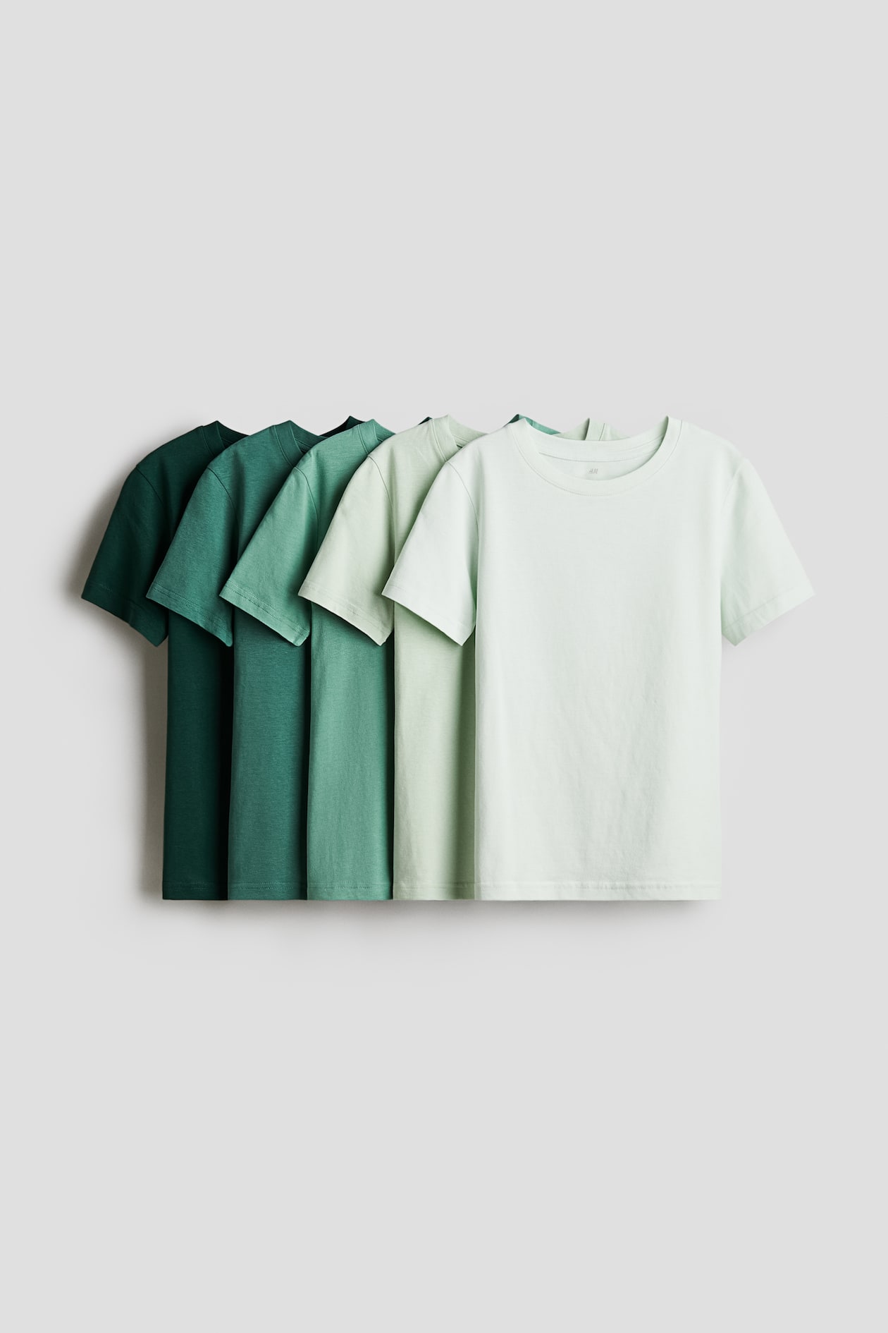 5-pack T-shirts - Light green/dark green - Kids | H&M US