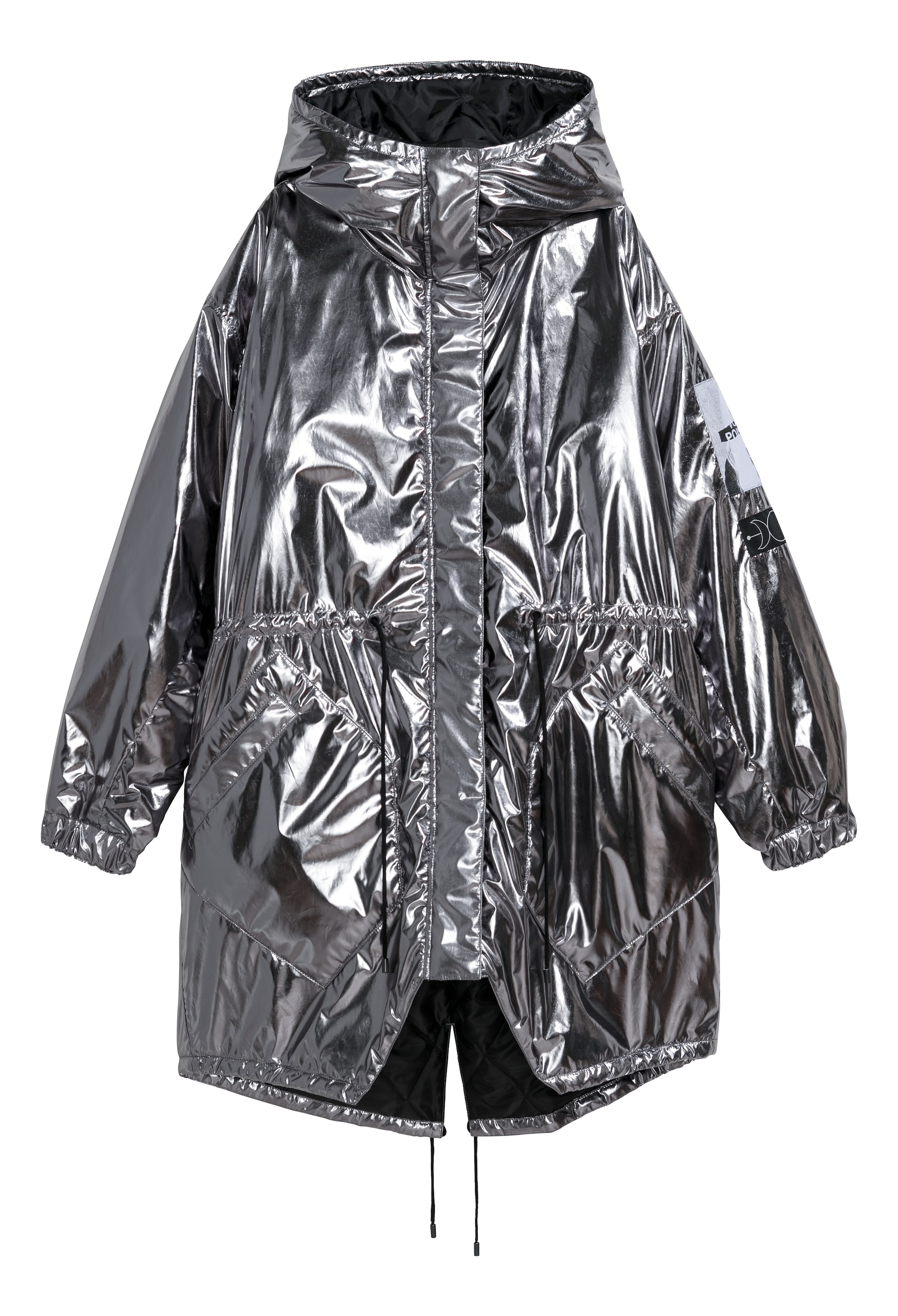 Padded parka - Silver-coloured/Metallic - Ladies | H&M GB